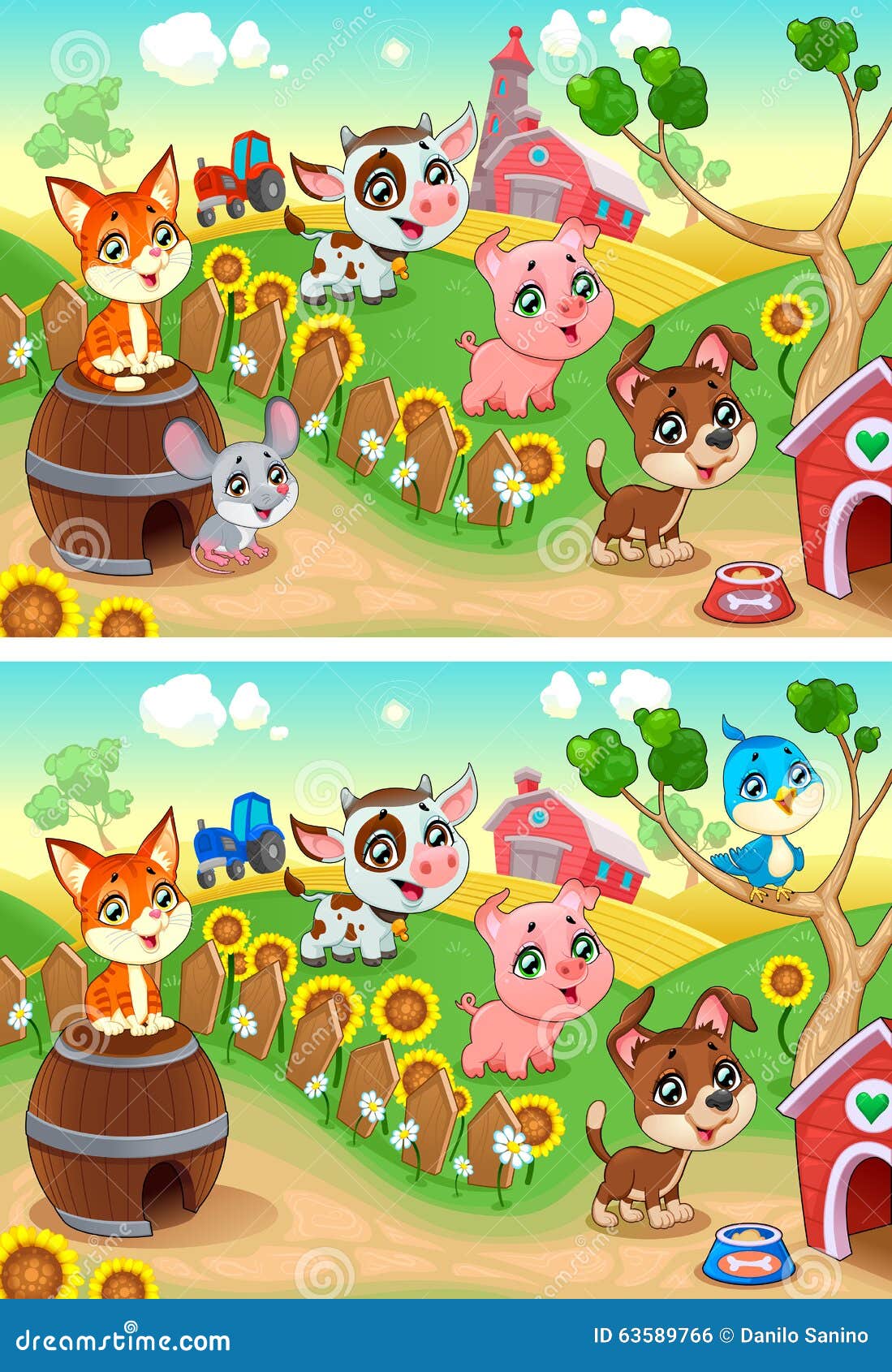 Spot the differences stock vector. Illustration of barrel - 63589766