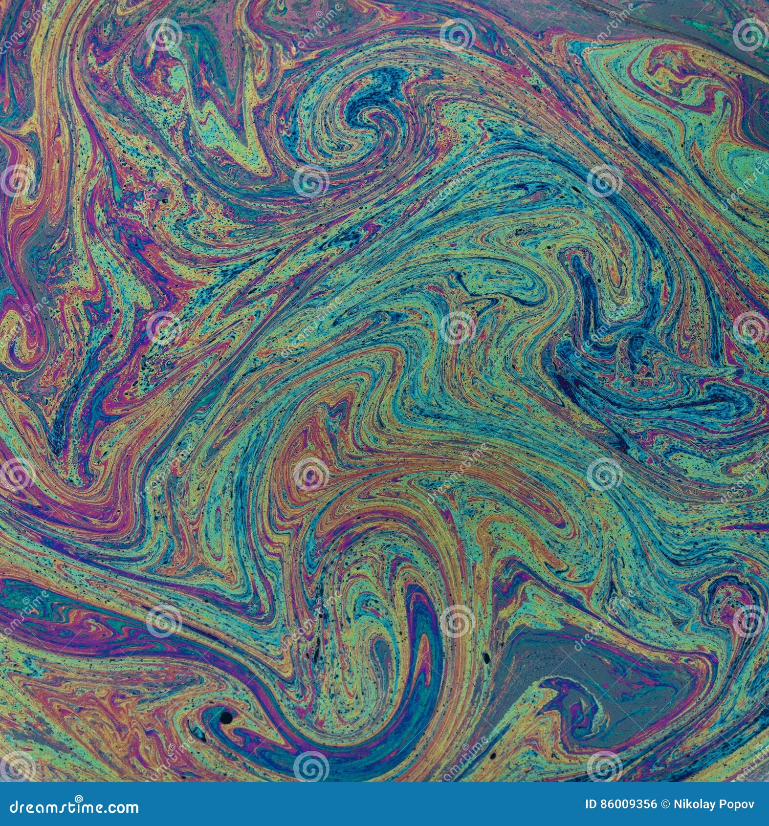 Spot of Fuel Oil on the Water. Stock Photo - Image of green, colored ...