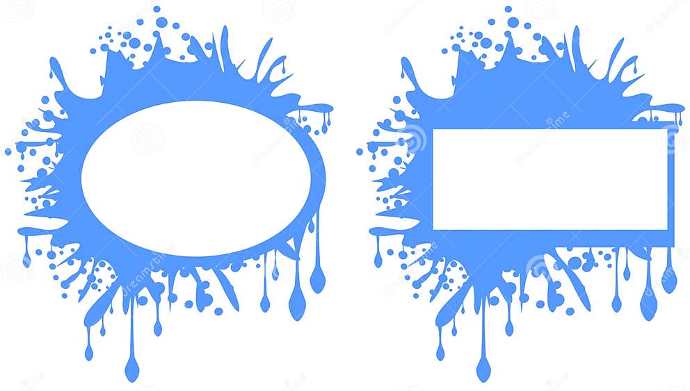 Spot Labels Isolated in Blue Stock Illustration - Illustration of ...