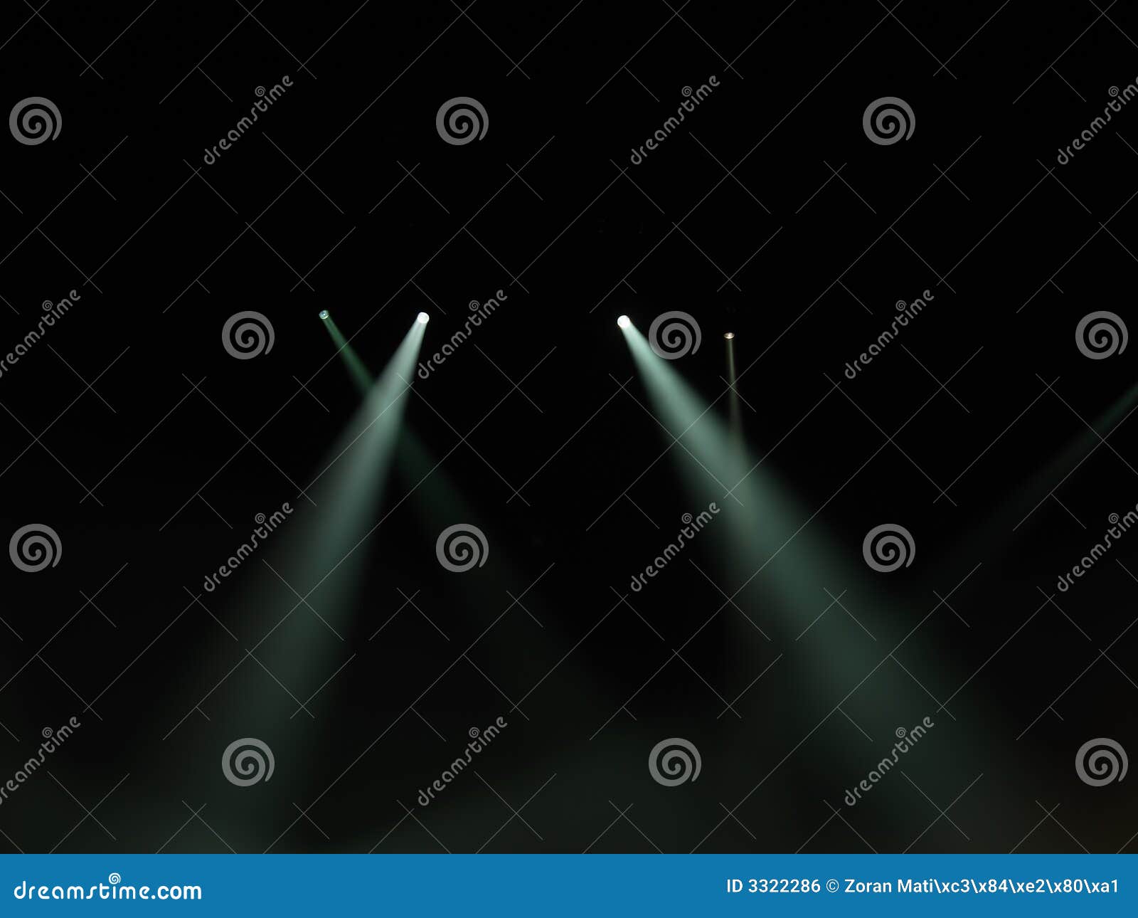 Spot Light Beams in Darkness Stock Photo - Image of radiate ...