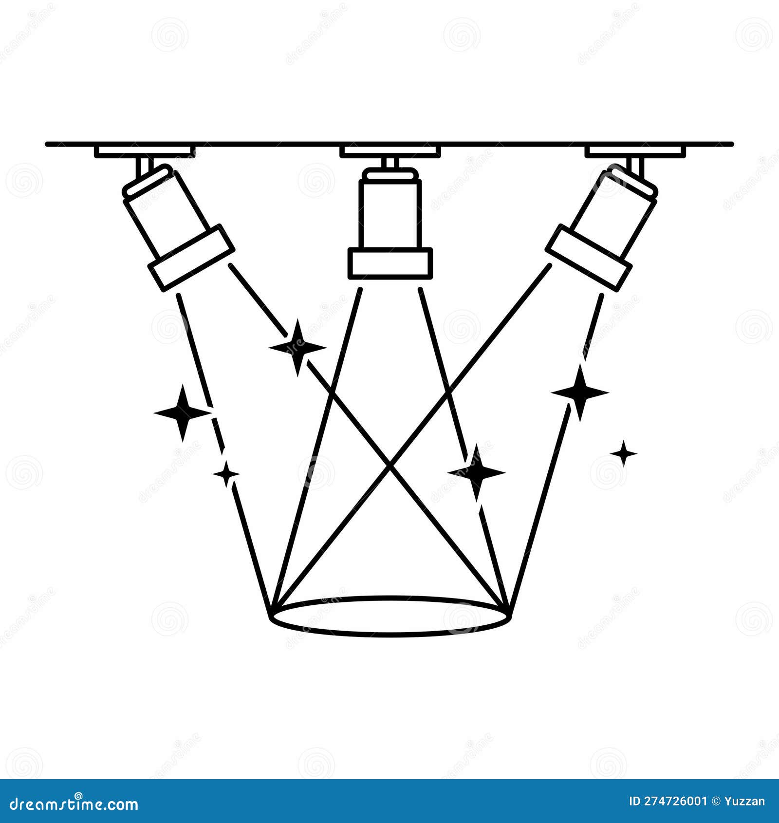 Spot Light Icon Outline Vector Stock Vector - Illustration of modern ...