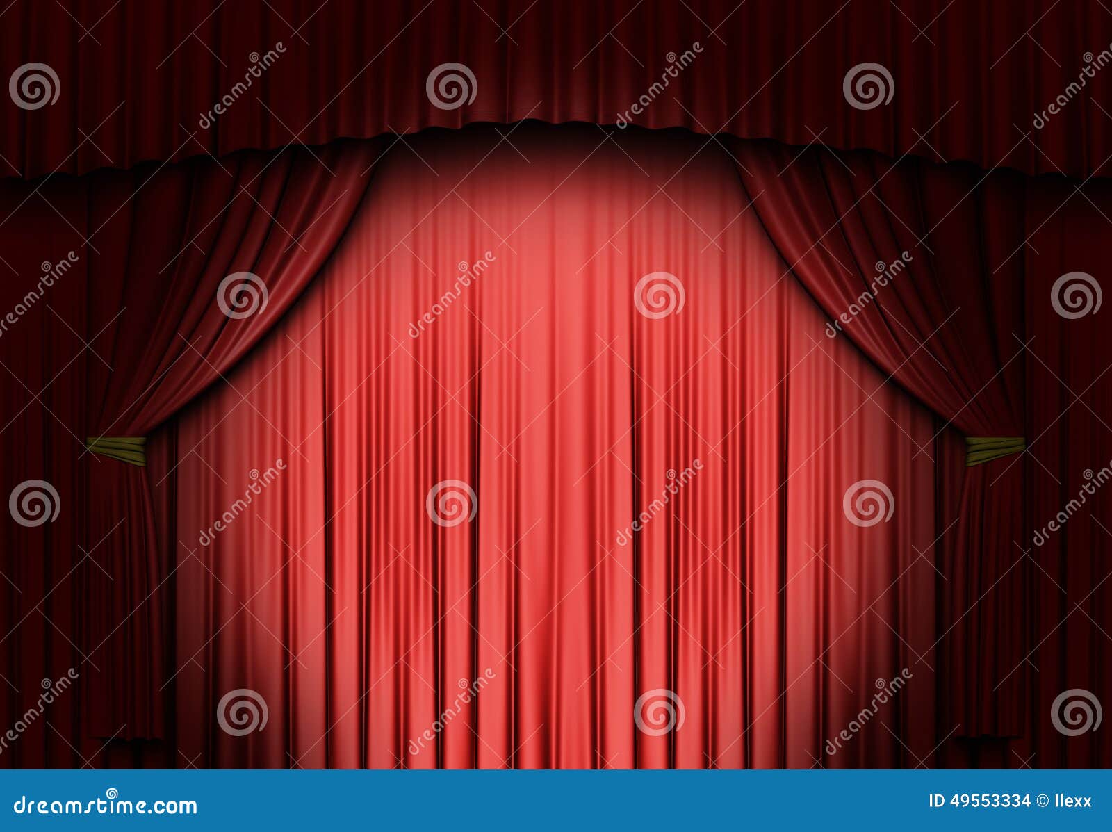 Spot Light on a Red Curtain Stock Illustration - Illustration of spot ...