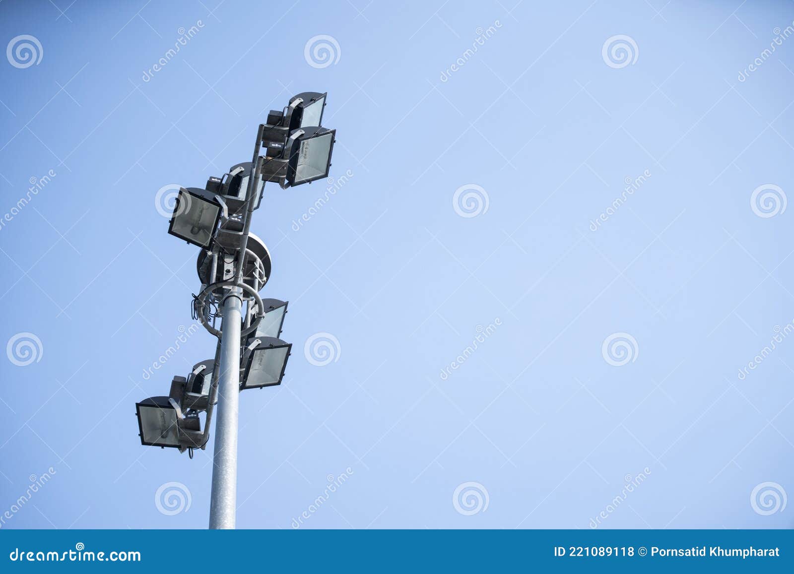 Spot Light in the Stadium Outdoor Lighting Stock Photo - Image of ...