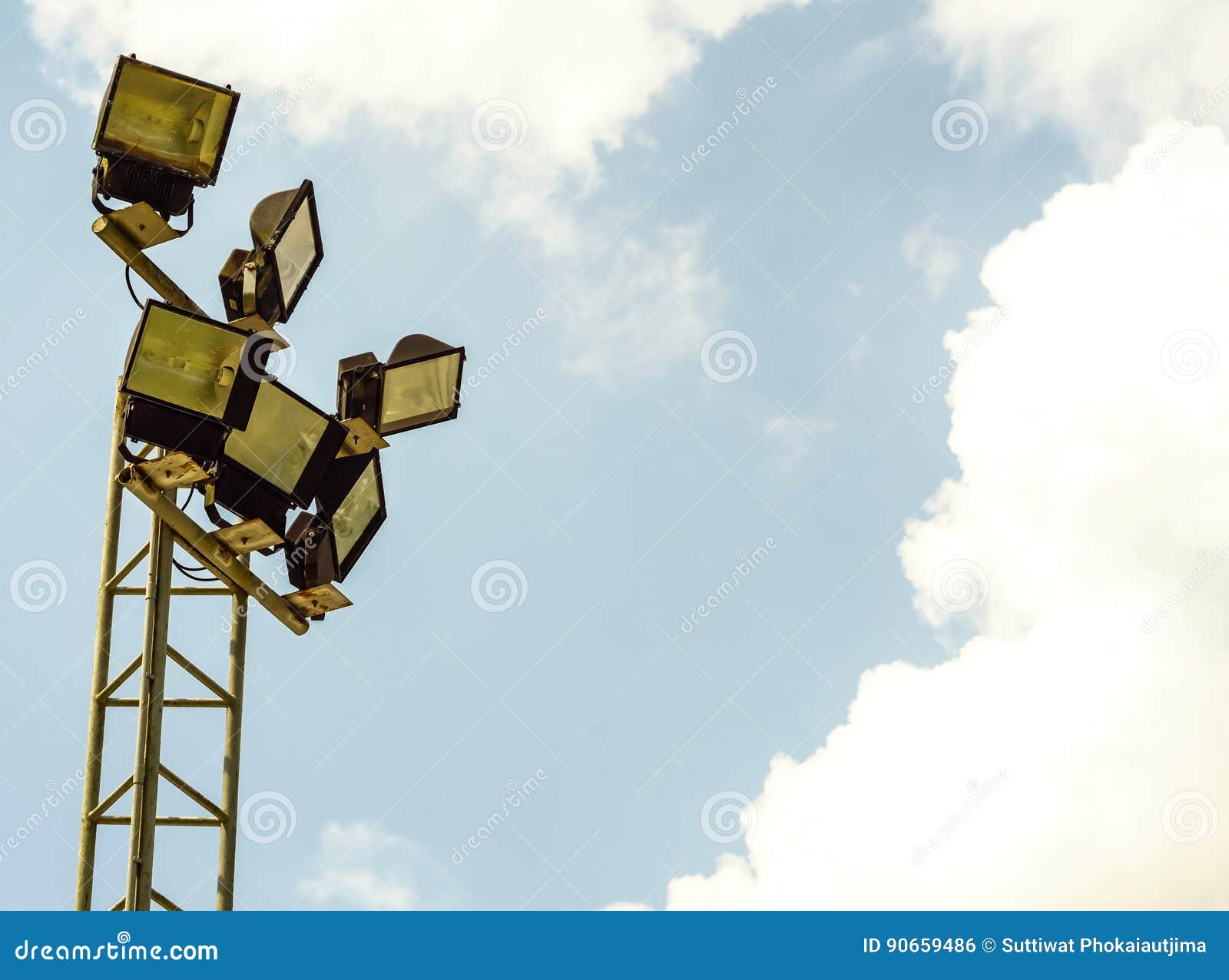 Spot light on the stand stock photo. Image of outdoor - 90659486