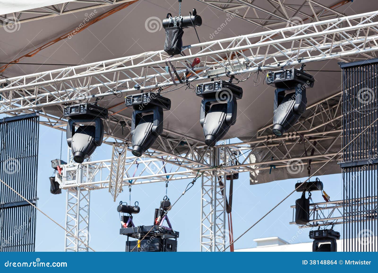 Spot light system stock photo. Image of screen, outdoors - 38148864