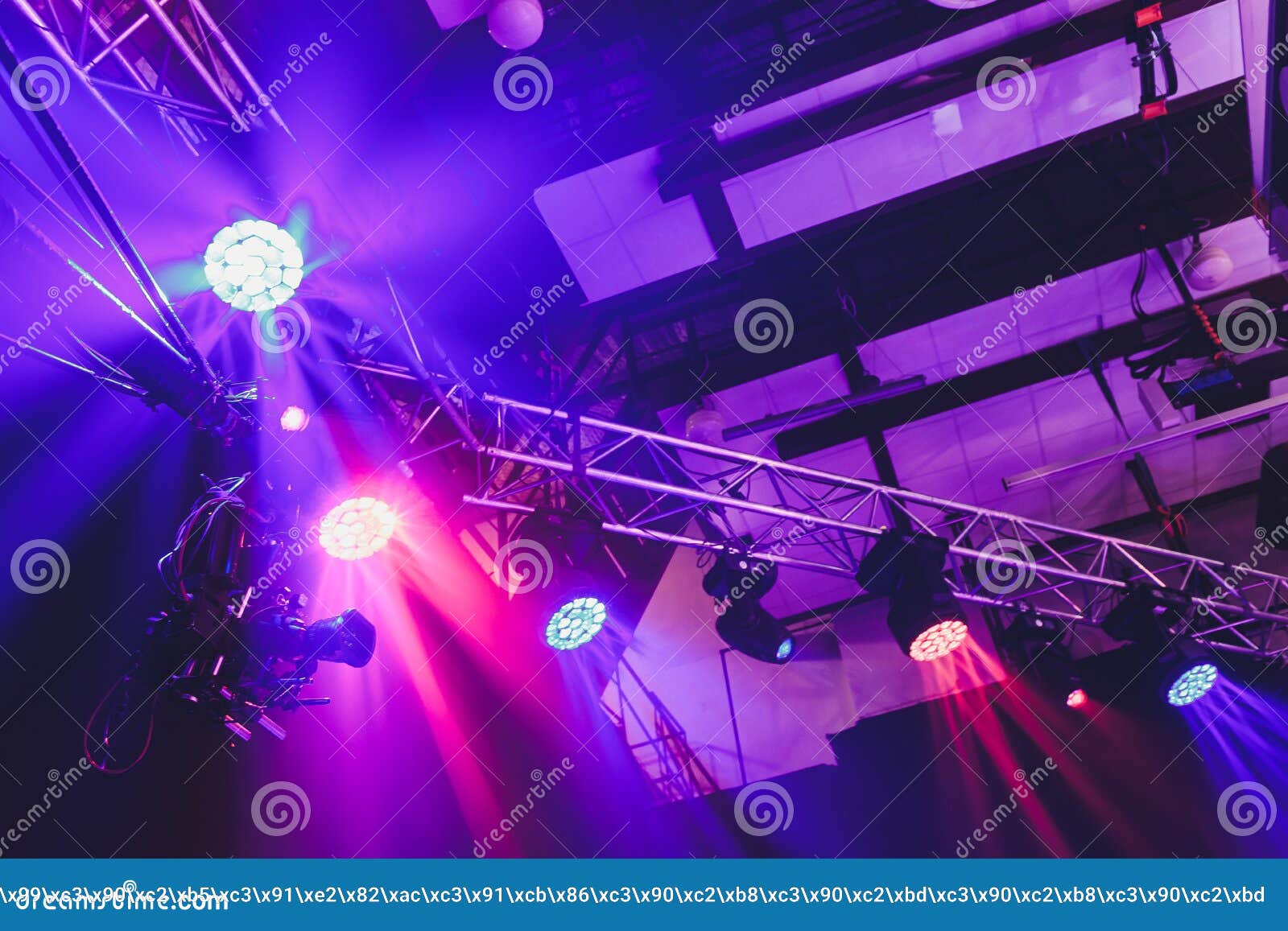 Spot Light in Television Studio on Ceiling. Stock Image - Image of ...