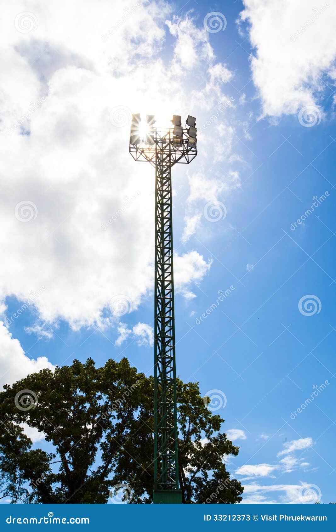 Spot-light tower stock image. Image of daytime, space - 33212373