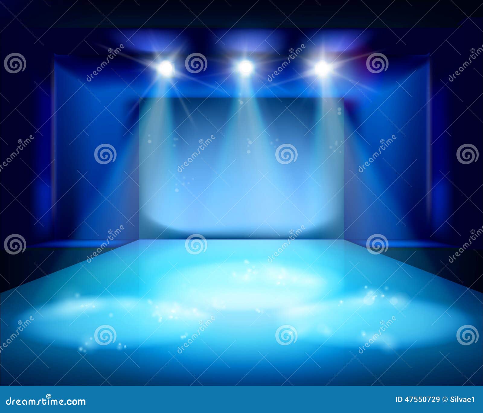 Spot Lighting on the Stage. Vector Illustration. Stock Vector ...