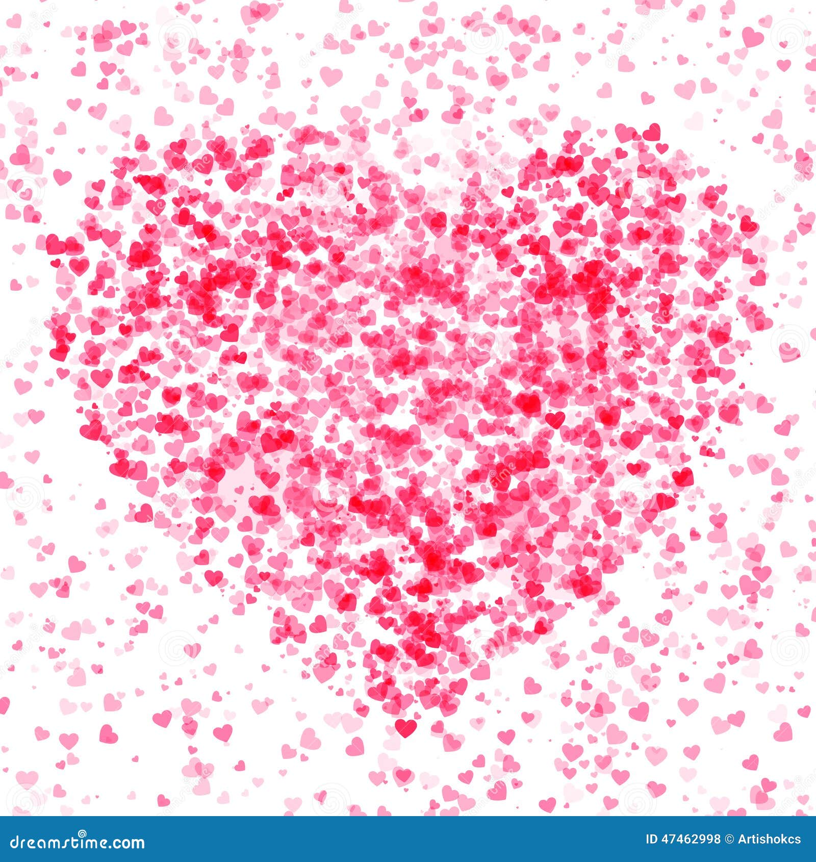 Spot of many hearts stock vector. Illustration of design - 47462998