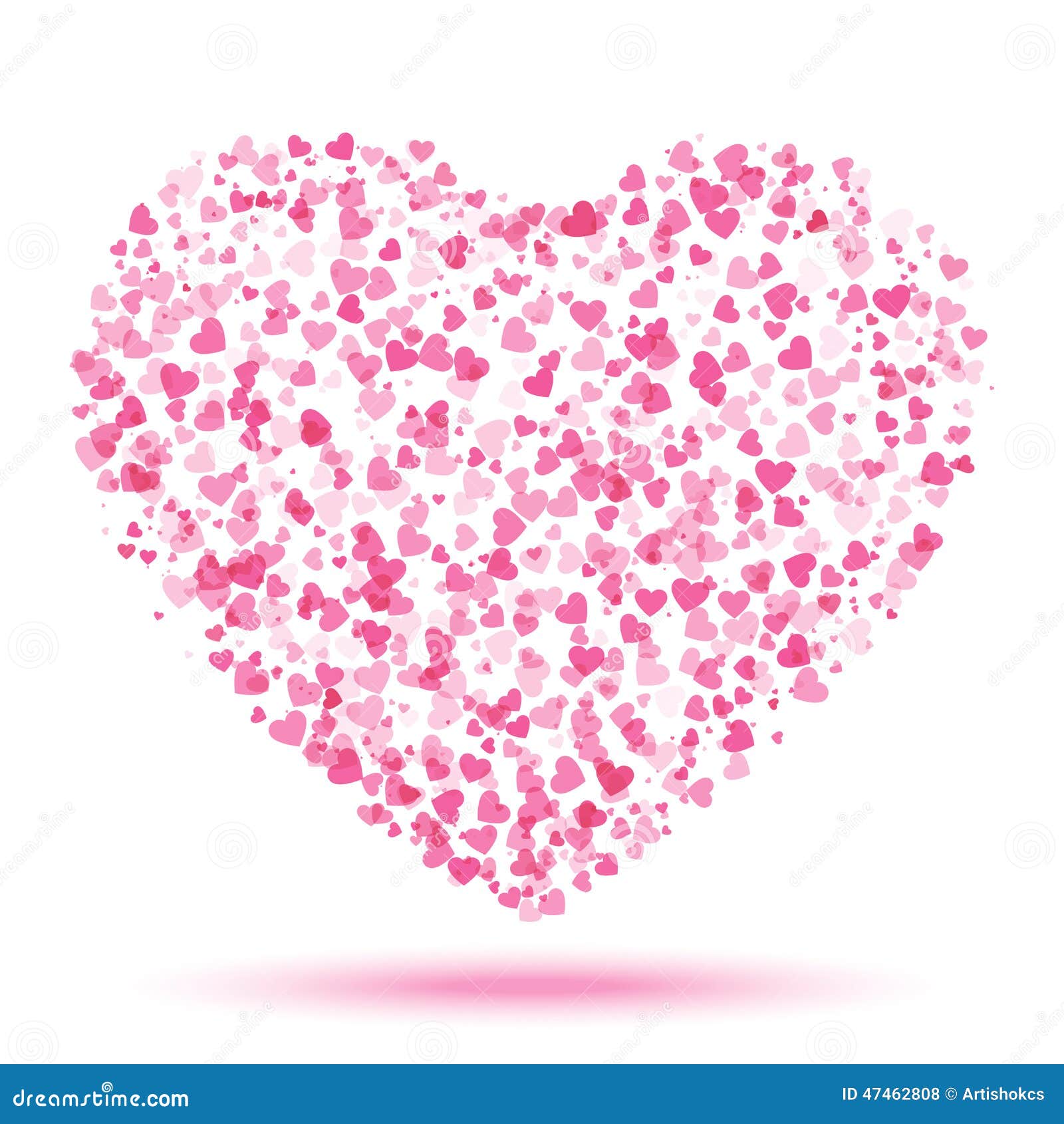 Spot of many hearts stock vector. Illustration of spatter - 47462808