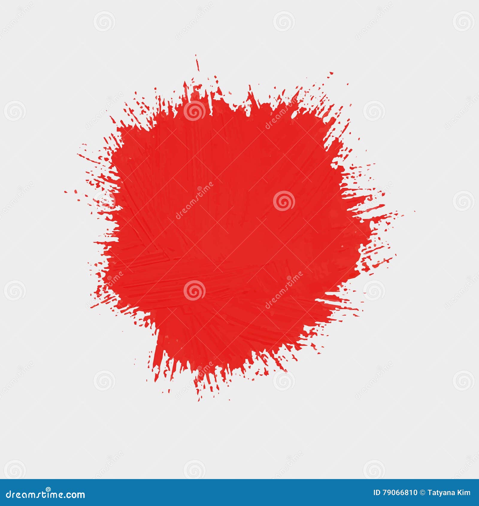 Spot of Red Paint. Round Spot of Paint Stock Vector - Illustration of ...