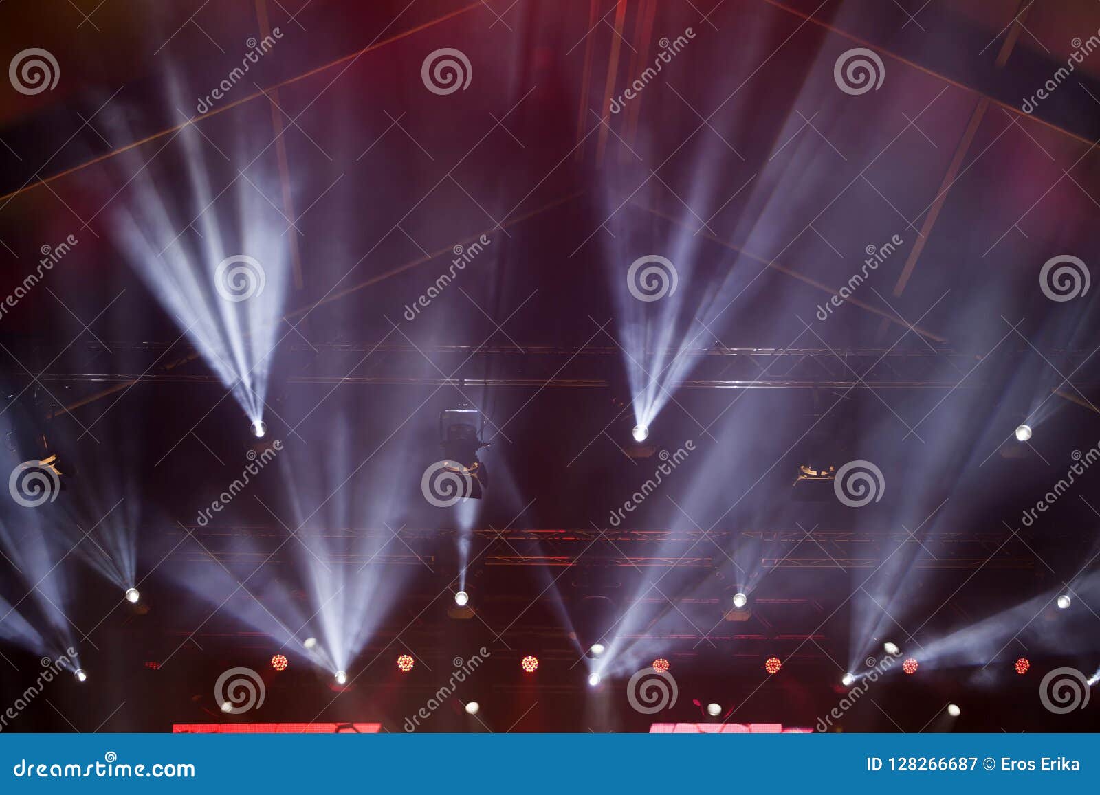 Spot Stage lights stock image. Image of electric, audience - 128266687
