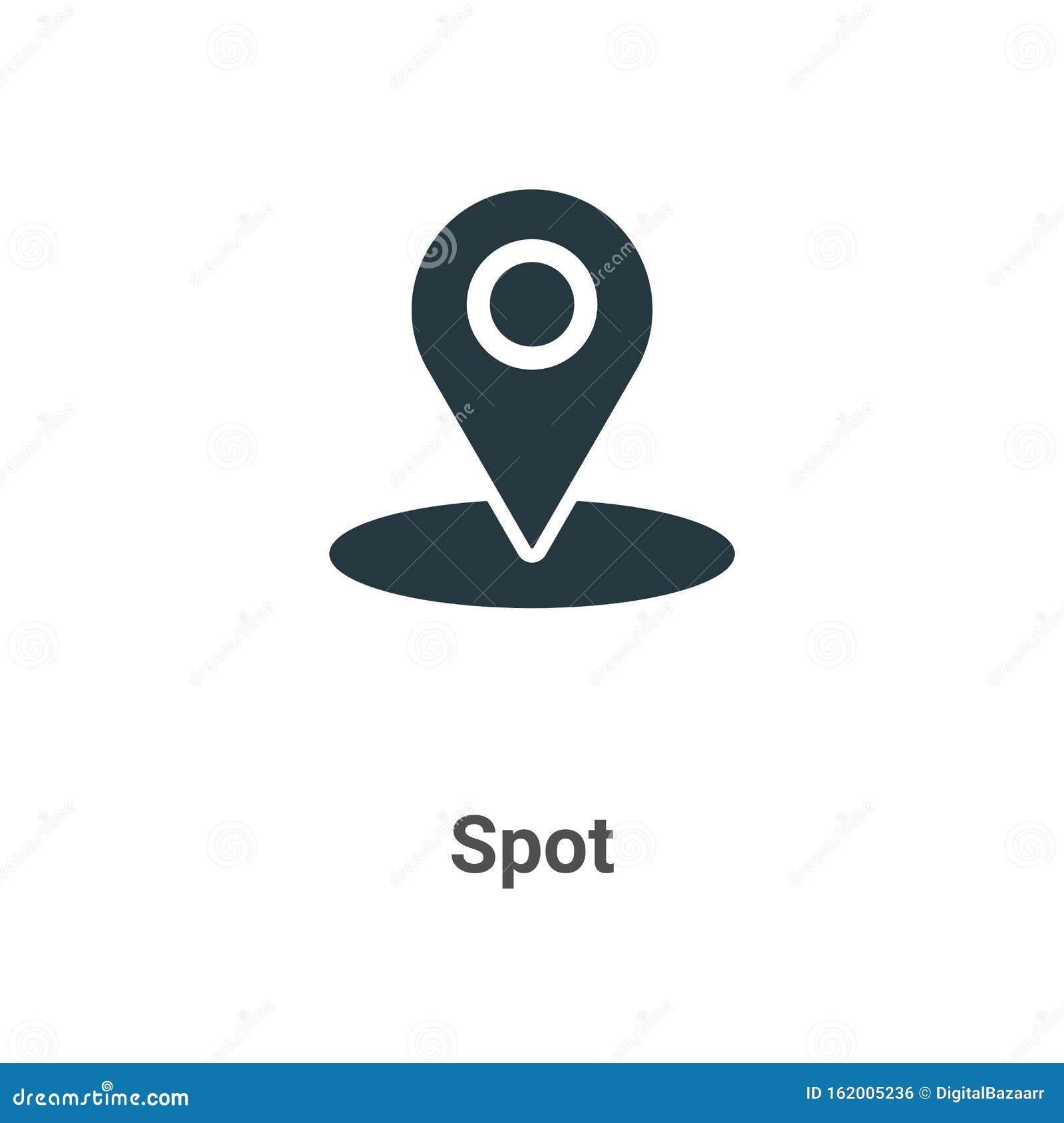 Spot Vector Icon on White Background. Flat Vector Spot Icon Symbol Sign ...