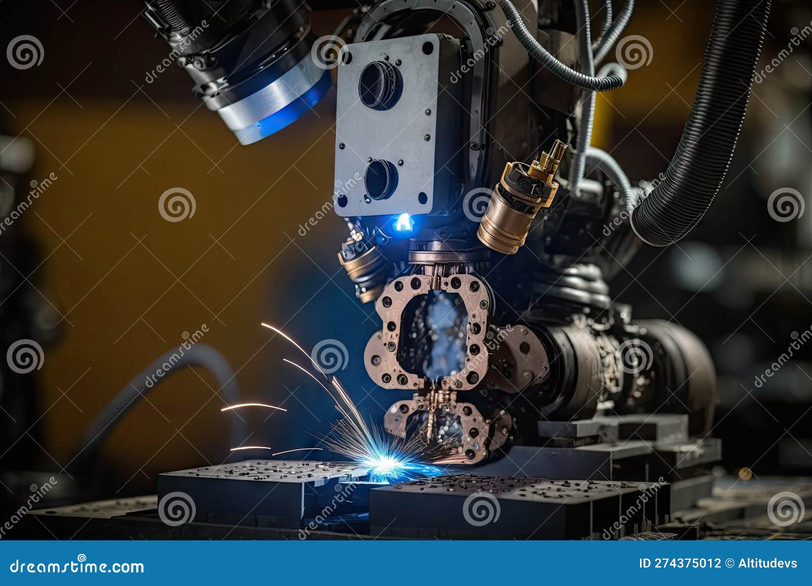Spot Welding Robot Performing Delicate and Precise Weld on Intricate ...
