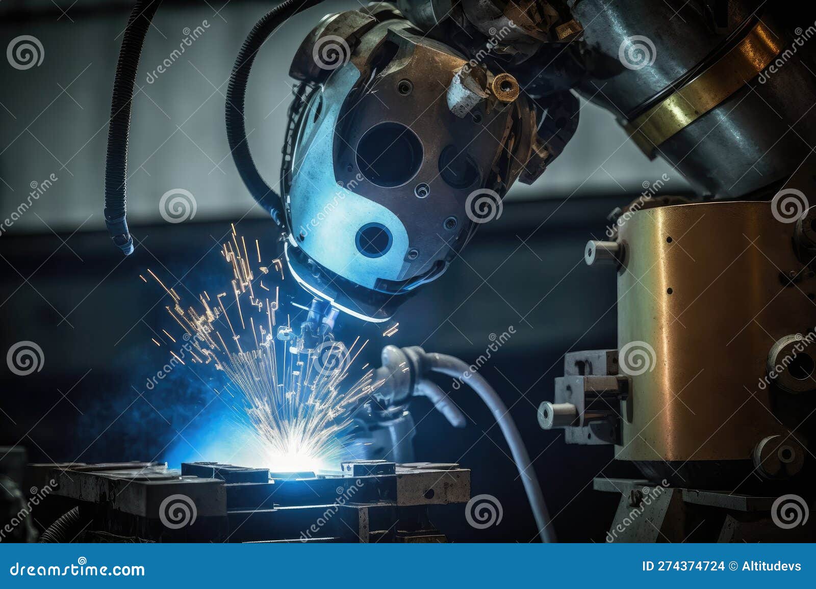 Spot Welding Robot Performing Precision Weld on Delicate Object Stock ... Spot Welding Robot Performing Precision Weld on Delicate Object Stock ...