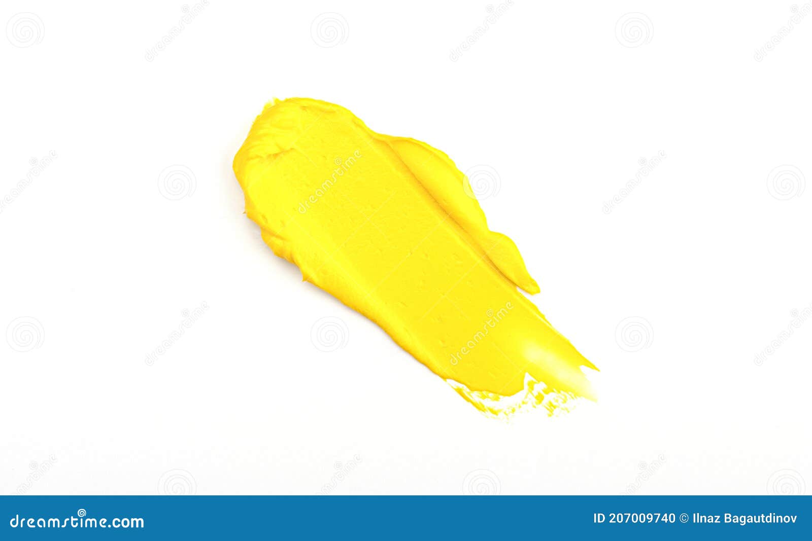 A Spot of Yellow Oil Paint Isolated on a White Background Stock Photo ...