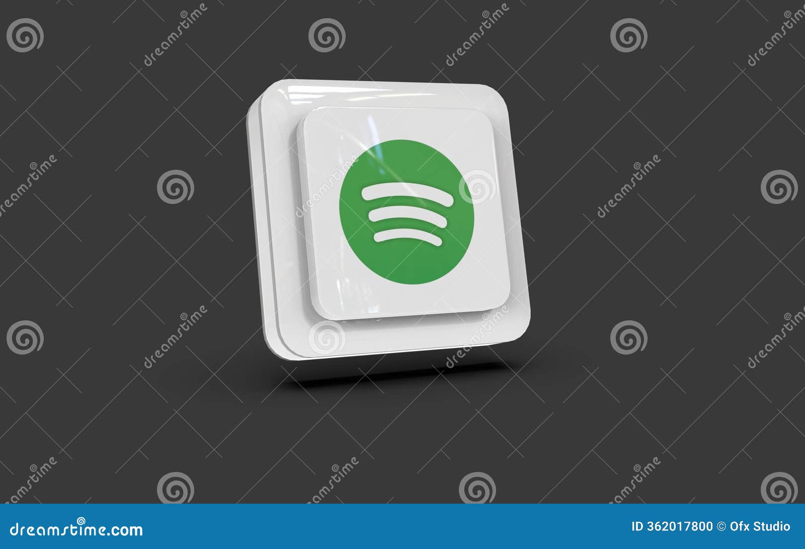 Spotify App Button Rendering, Logo in Dark Background Editorial Image ...