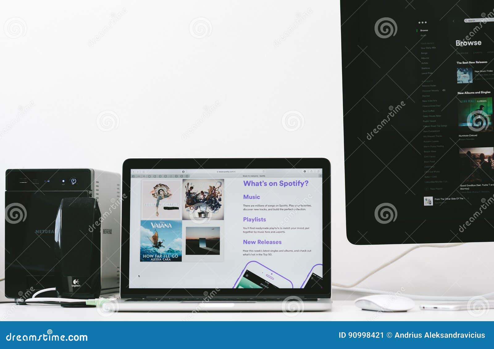 Spotify Application on Apple Laptop Screen Editorial Photo - Image of ...