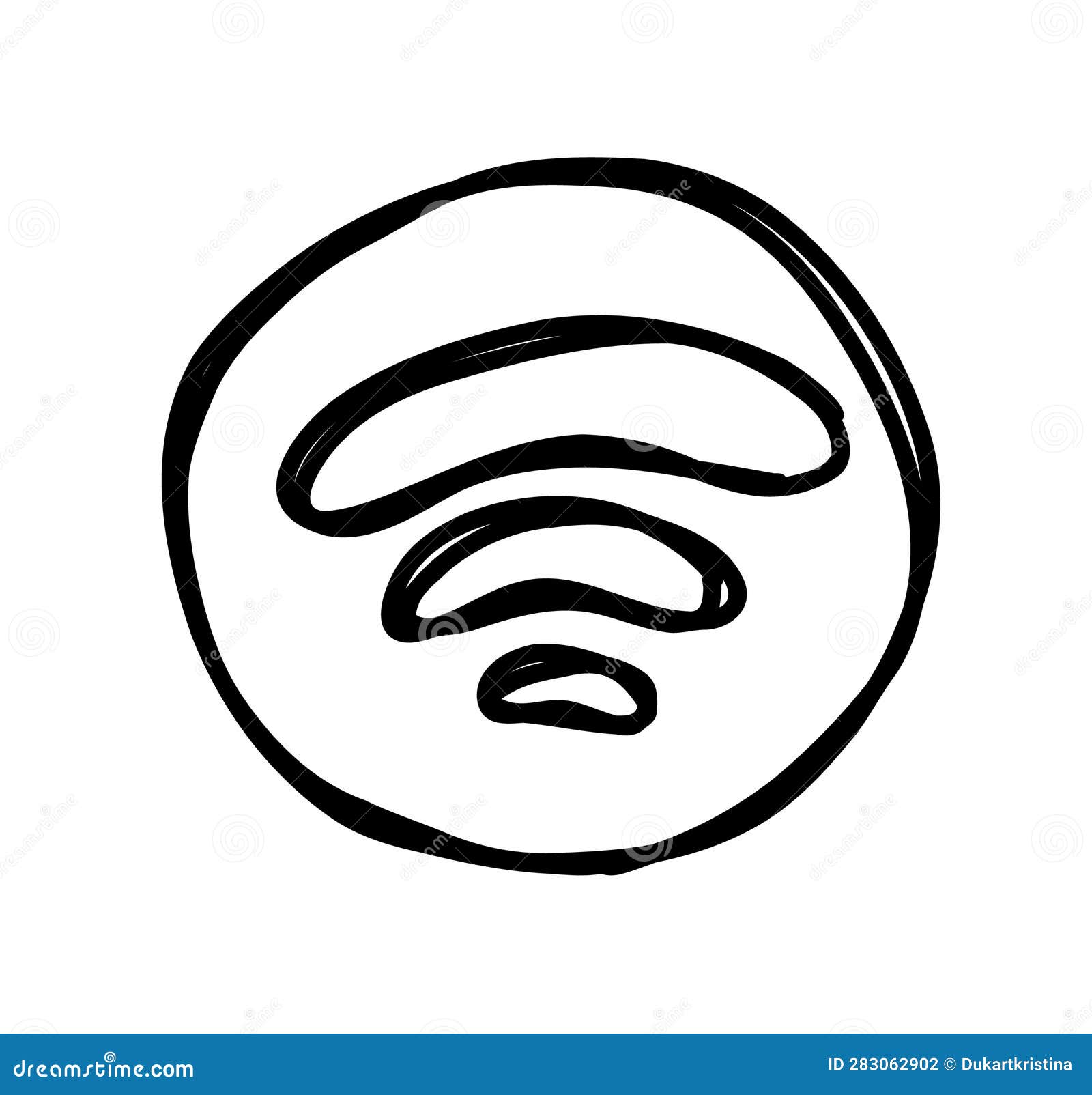 Spotify Icon Doodle Style Logo. Social Media Icon On White Background ... Spotify Icon Doodle Style Logo. Social Media Icon On White Background ...