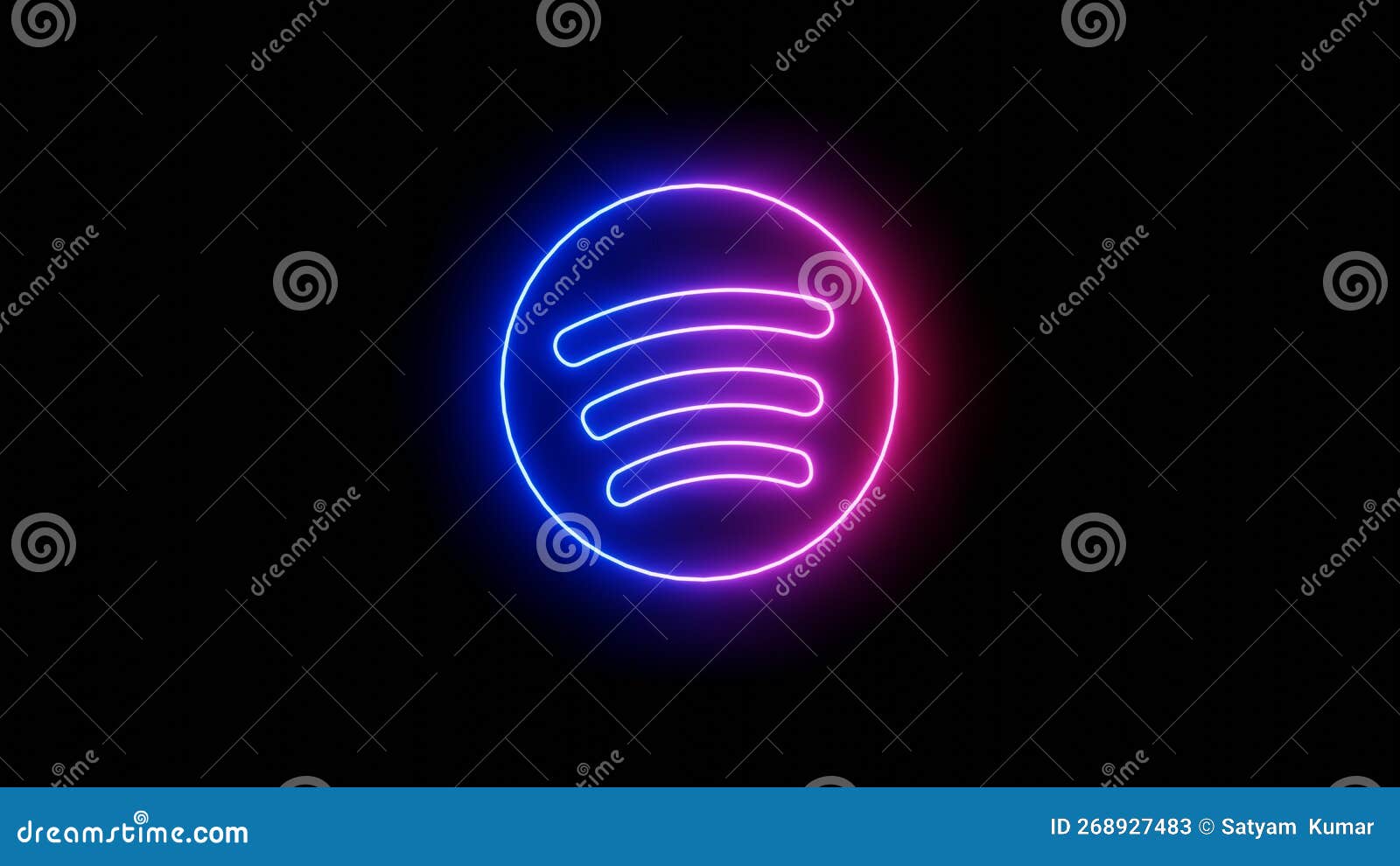 Spotify Logo in Neon Light Neon Sign and Neon Light Concept Editorial ...