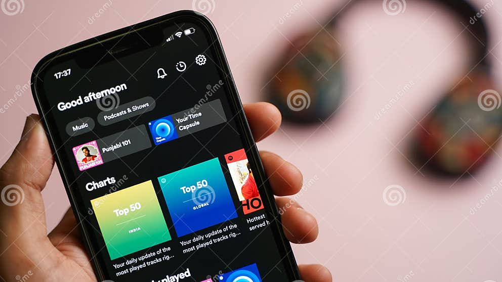 Spotify Music App on the Smartphone, App for Music, Radio and Podcast ... Spotify Music App on the Smartphone, App for Music, Radio and Podcast ...