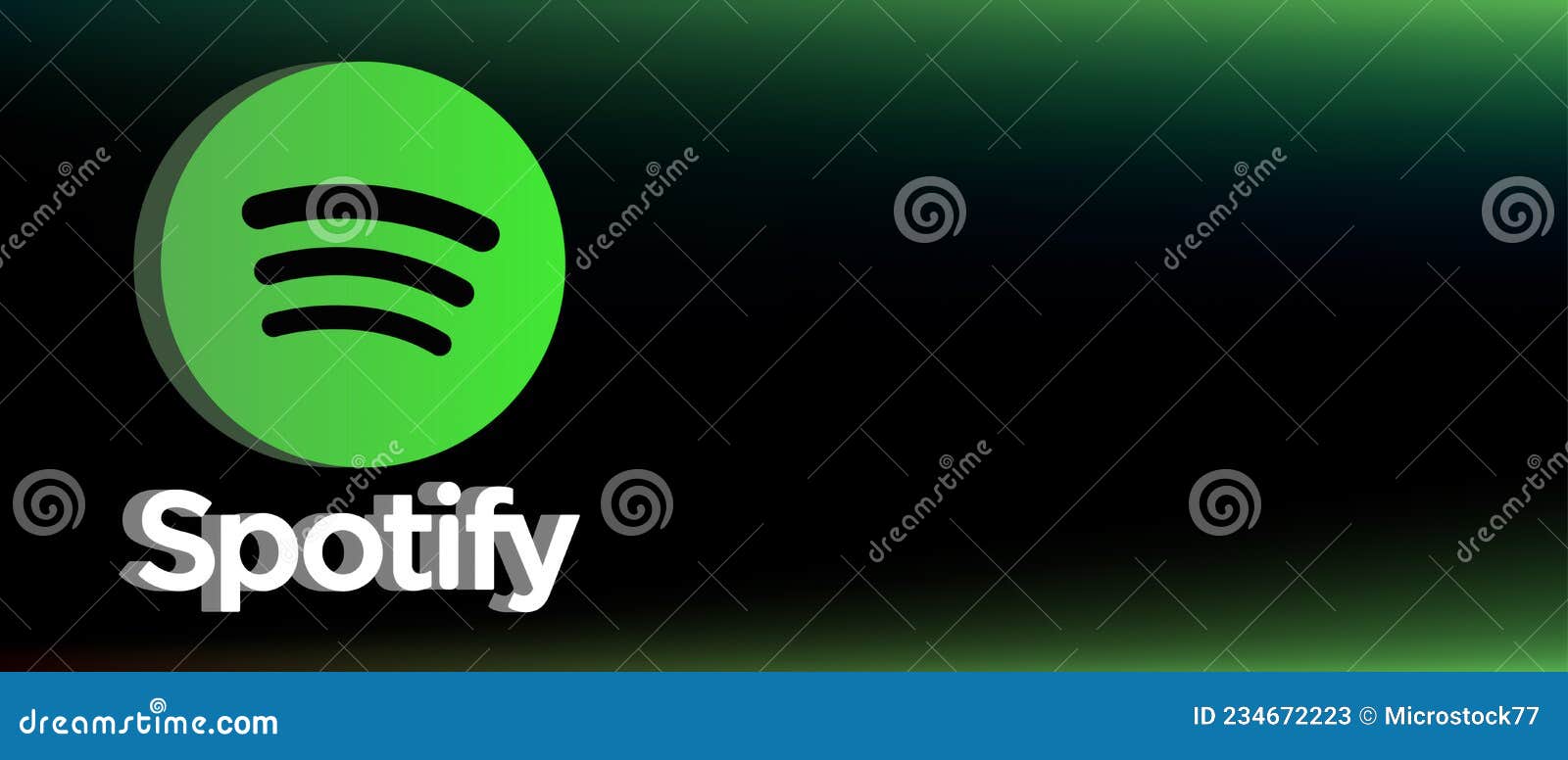 Spotify Music Service Streaming On Demand, Logo 3d Effect, Vector ...