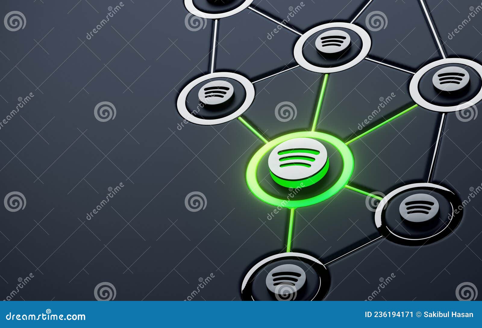 Spotify Social Media Icons Vector Illustration | CartoonDealer.com ...