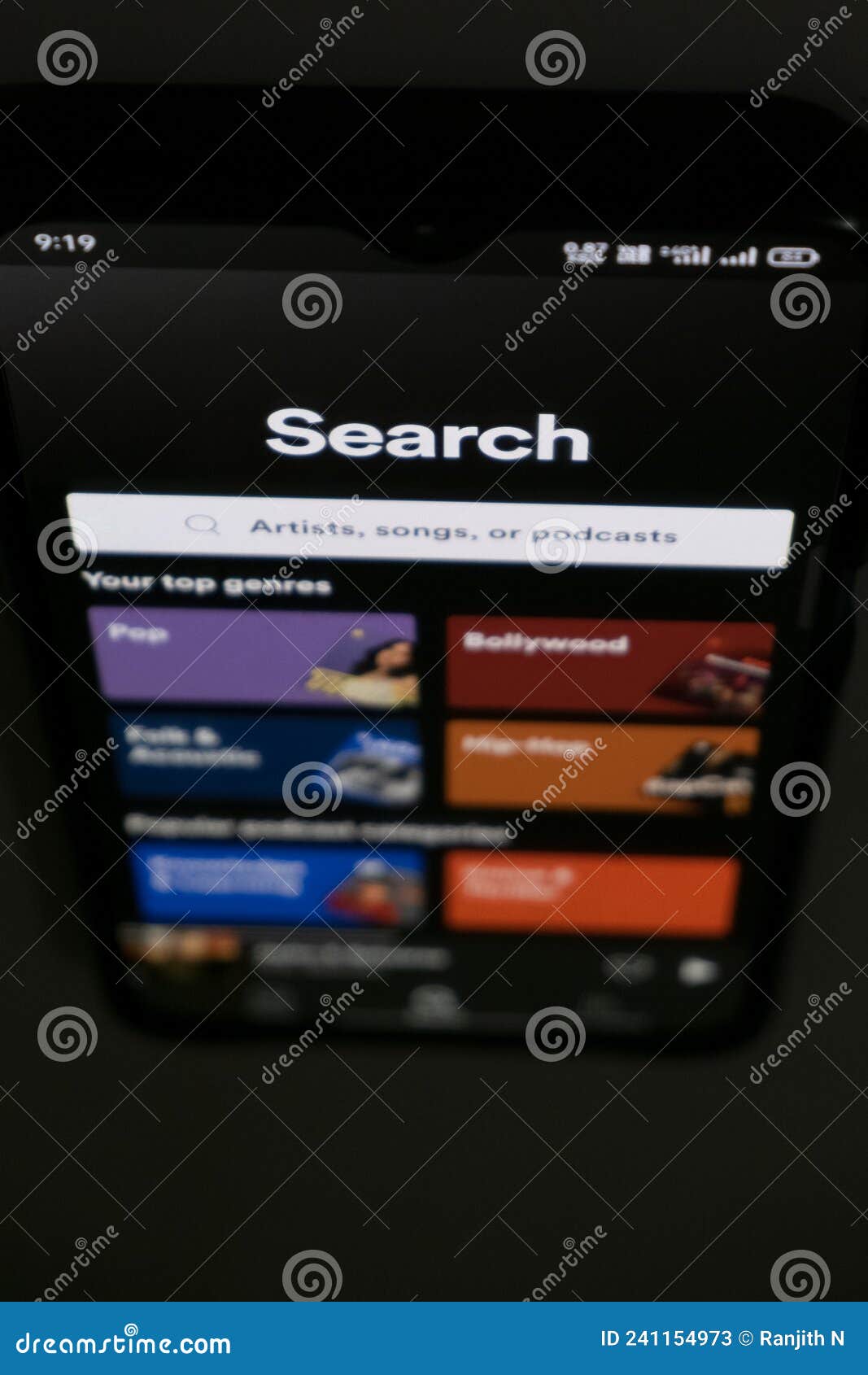Spotify search engine editorial stock photo. Image of multimedia ...