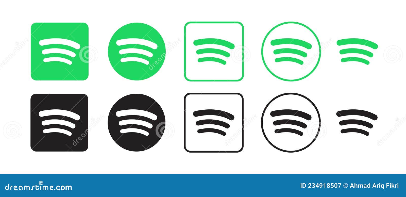 Spotify Vector Logo Icon Set. Vector Illustration | CartoonDealer.com ...