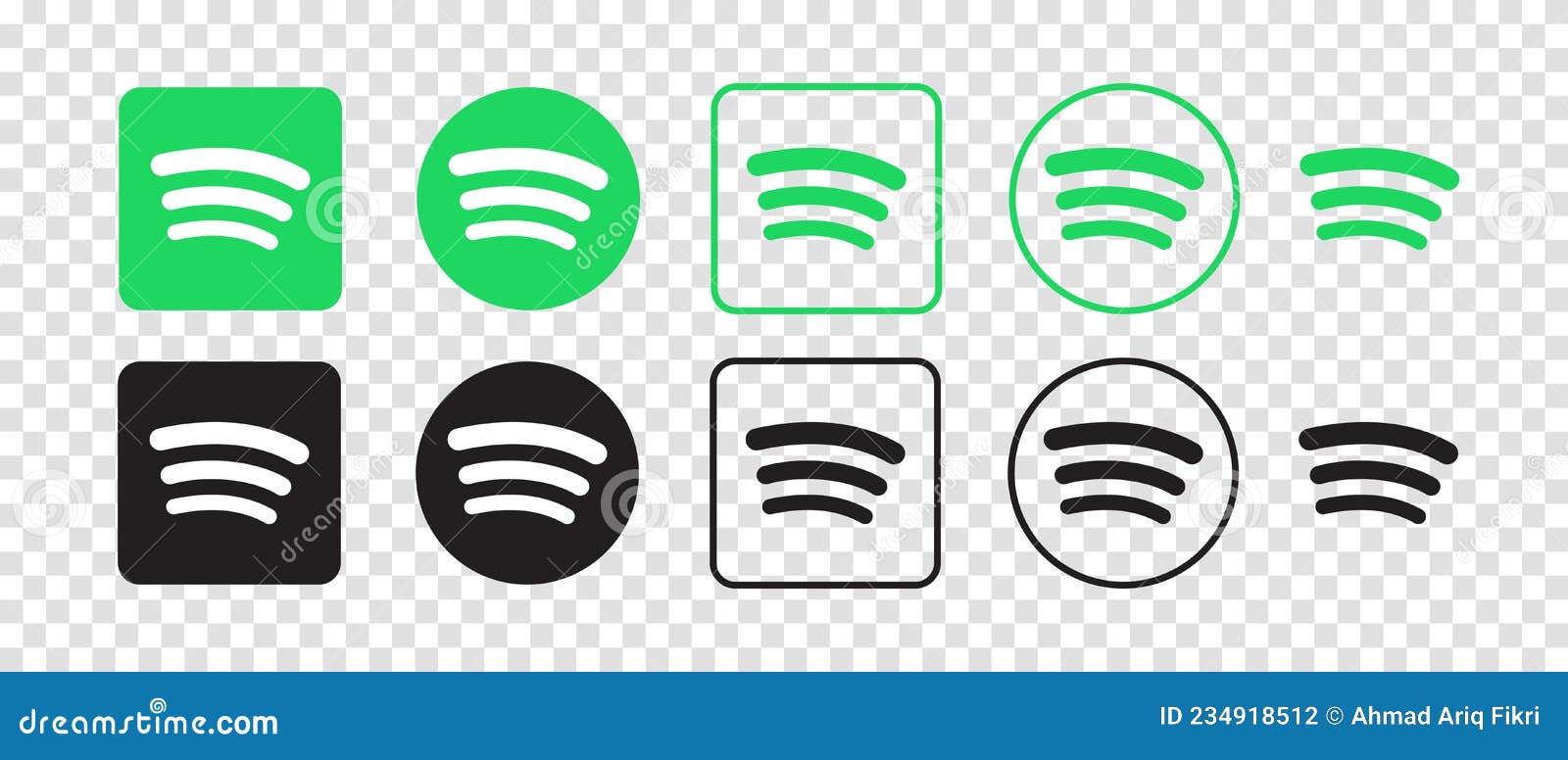 Spotify Vector Logo Icon Set. Vector Illustration | CartoonDealer.com ...