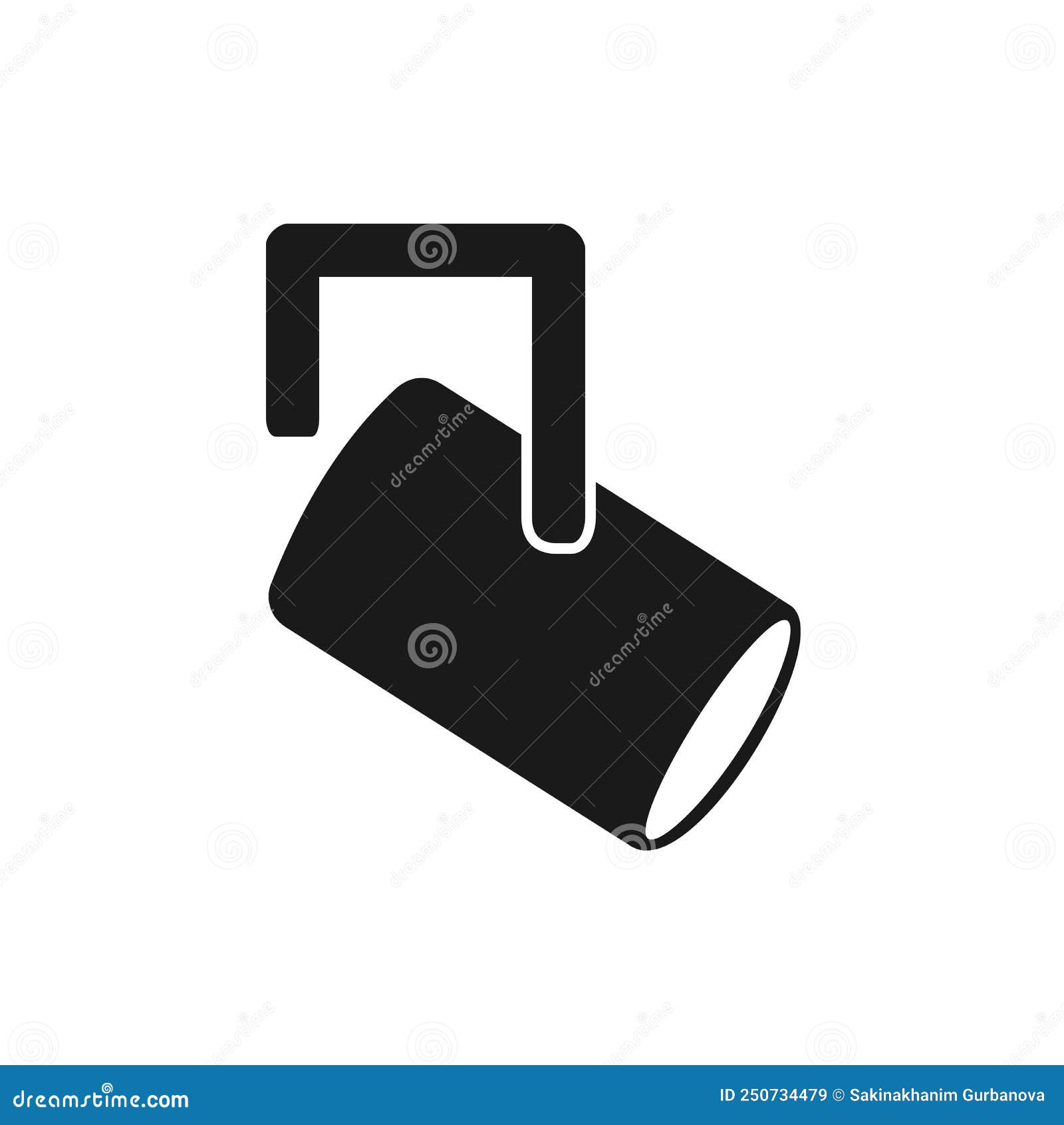 Spotlight icon stock illustration. Illustration of vector - 250734479