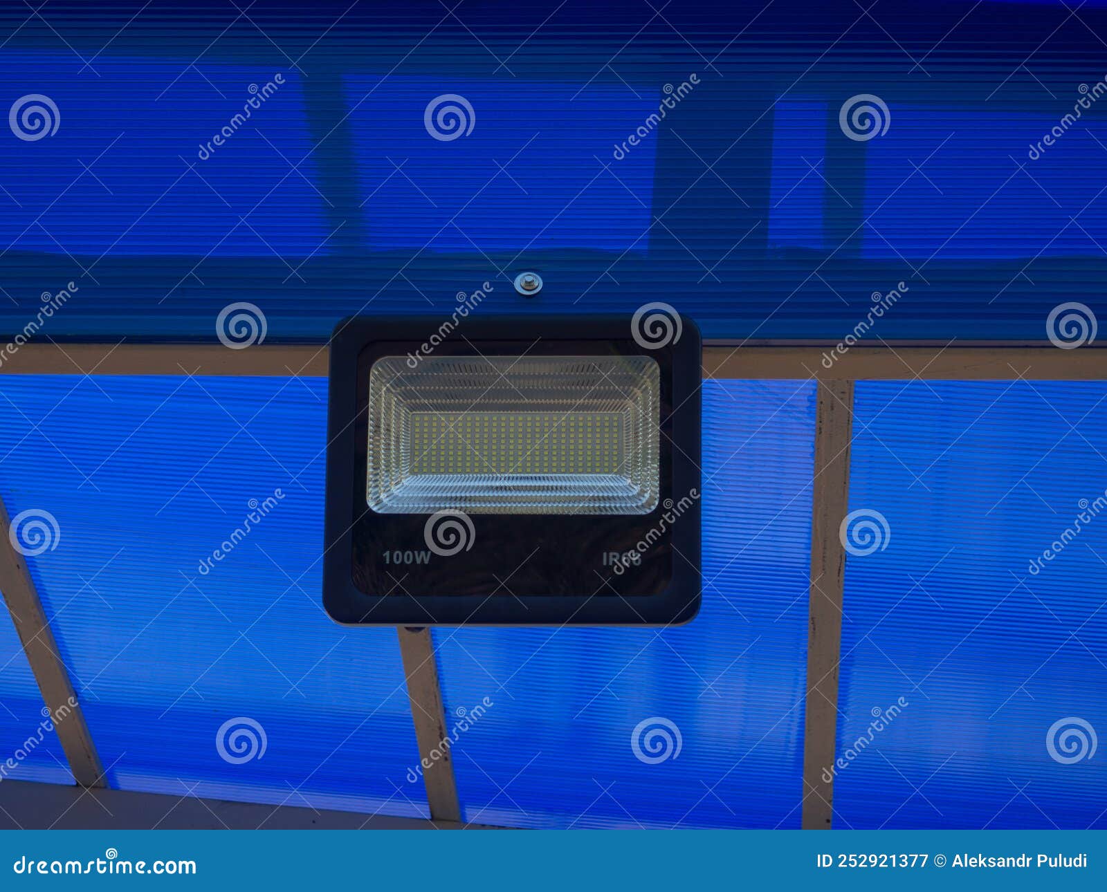 Spotlight at the Beach Bar. Lighting Device. Turned Off Spotlight on ...