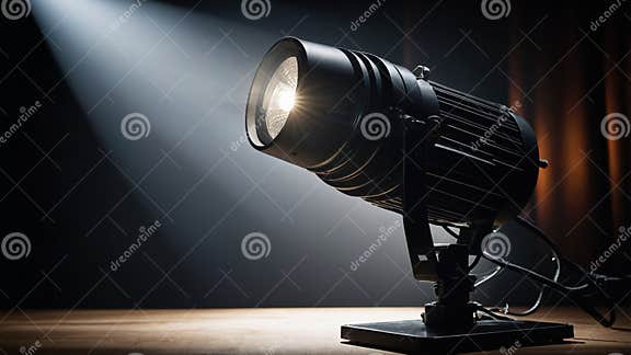 Spotlight Beaming a Focused Light in a Dark Environment with Visible ...