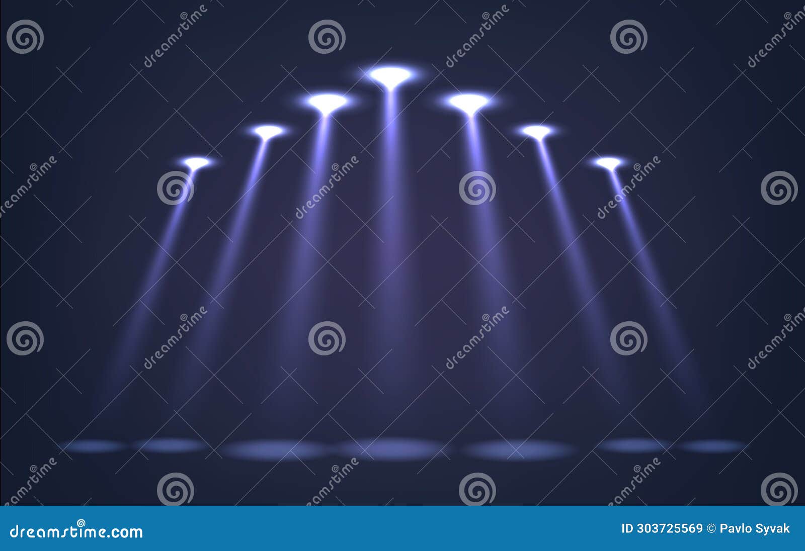 Spotlight Beams, Realistic 3d Vector Focused Intense Rays of Light ...