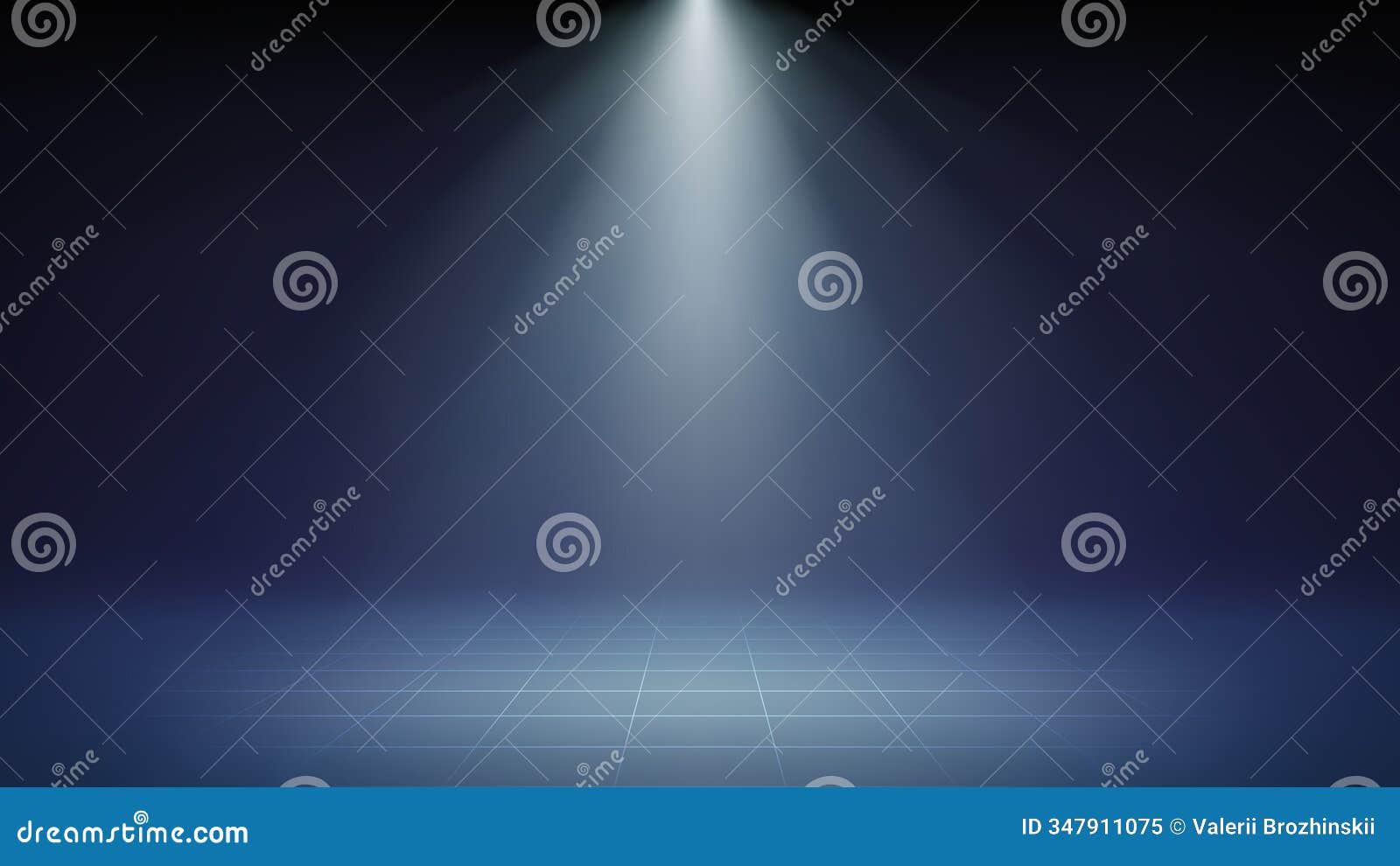 Spotlight Blue Stage Background. Minimalist Interior Studio Room ...