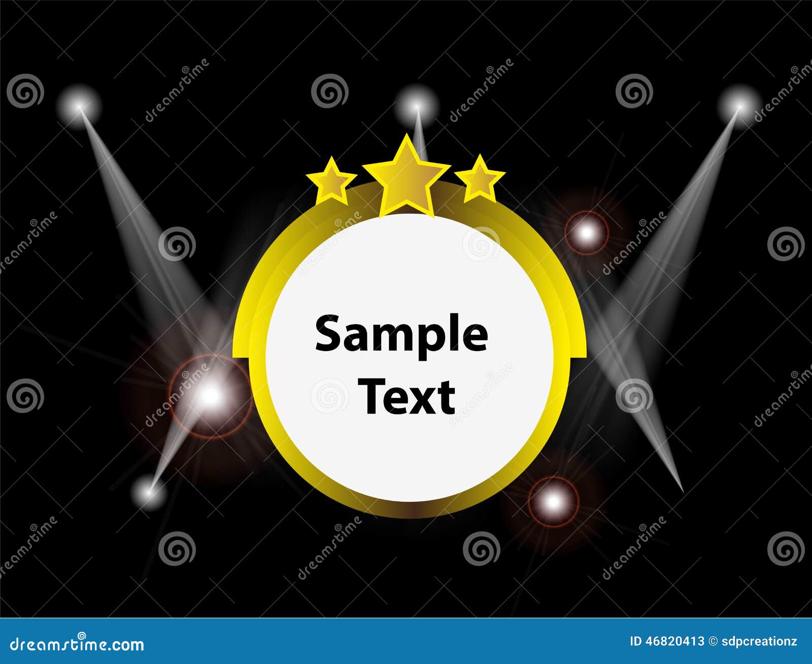 Spotlight cinema frame stock illustration. Illustration of cinema ...