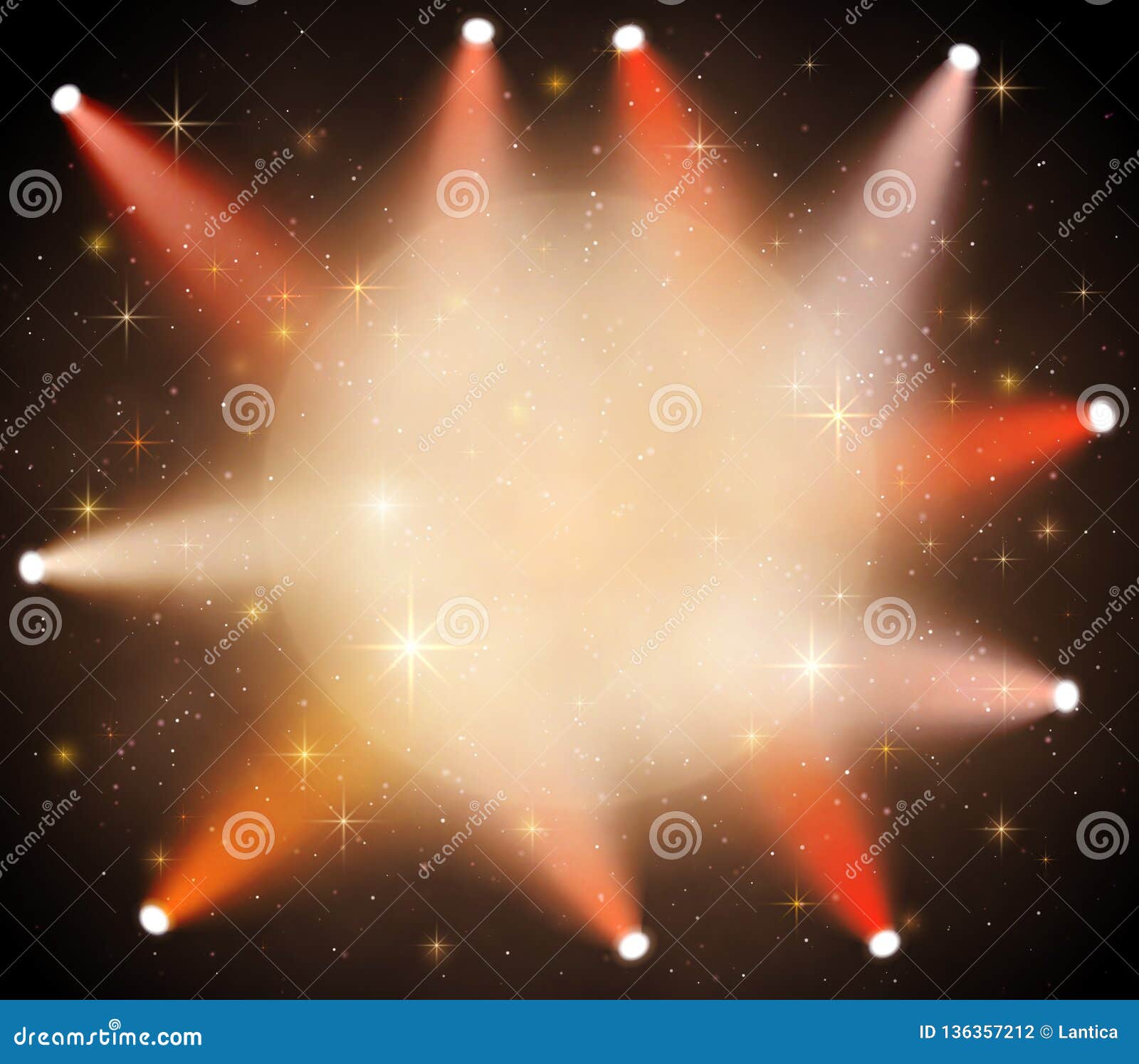Spotlight on Circle with Space for Your Text. Stock Vector ...
