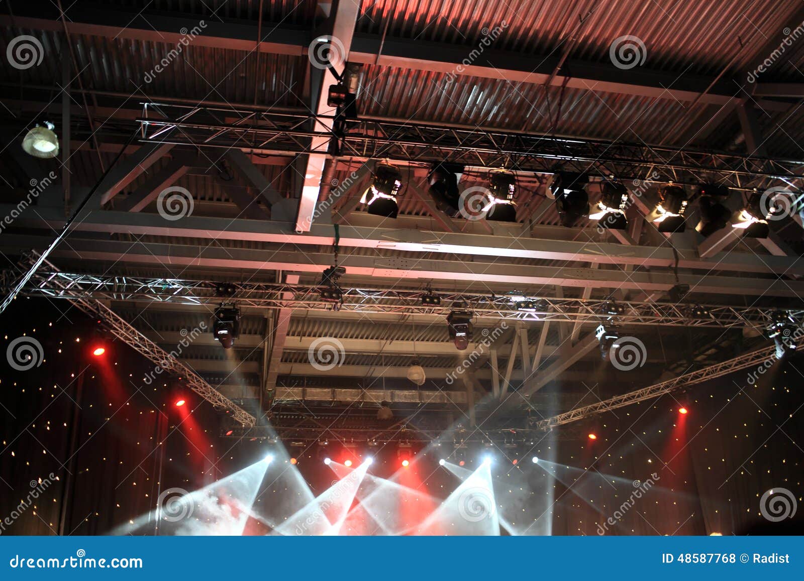 Spotlight on concert stock photo. Image of industry, musical - 48587768