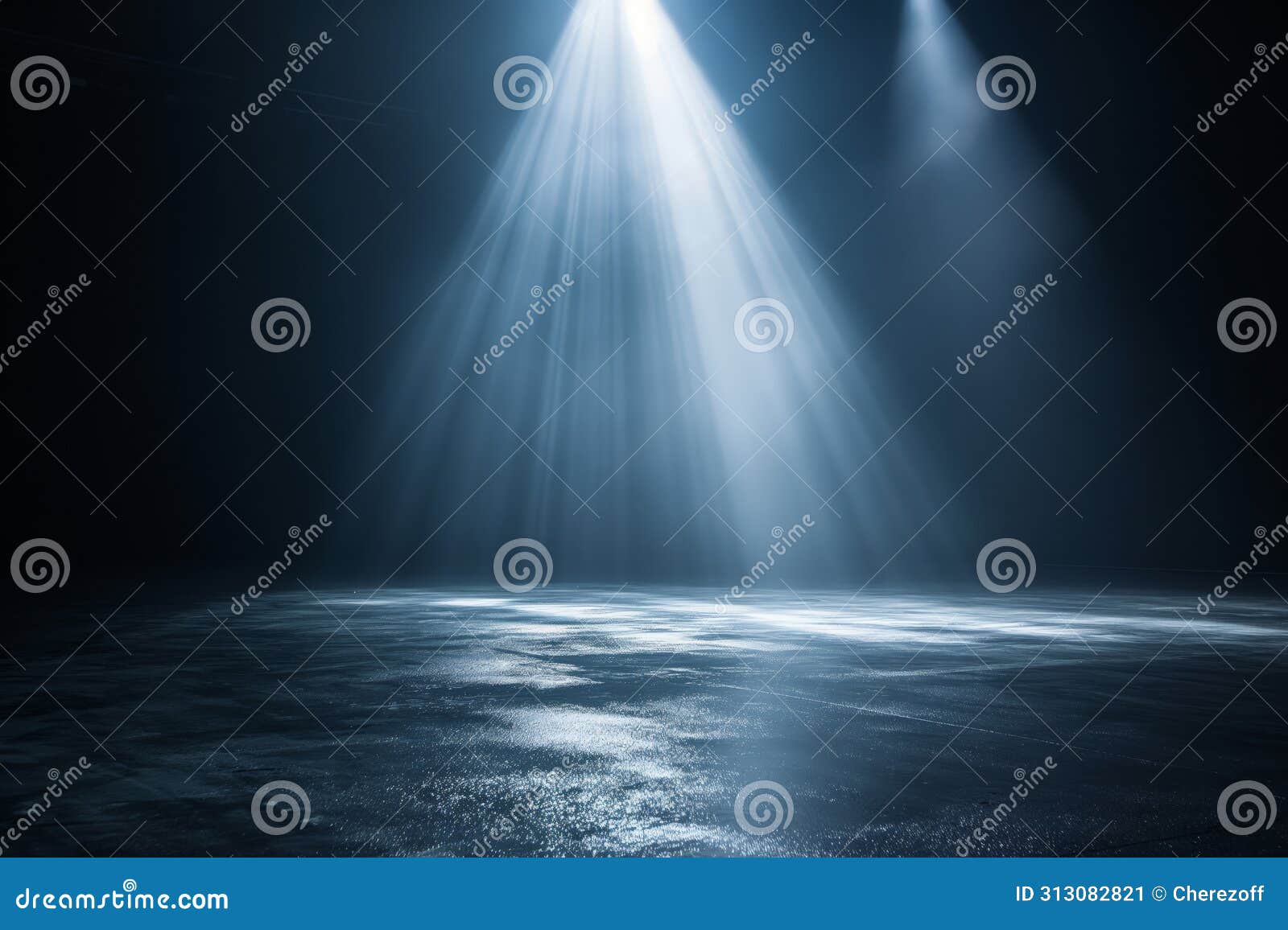 Spotlight on Dark Stage Floor Stock Image - Image of illuminated ...