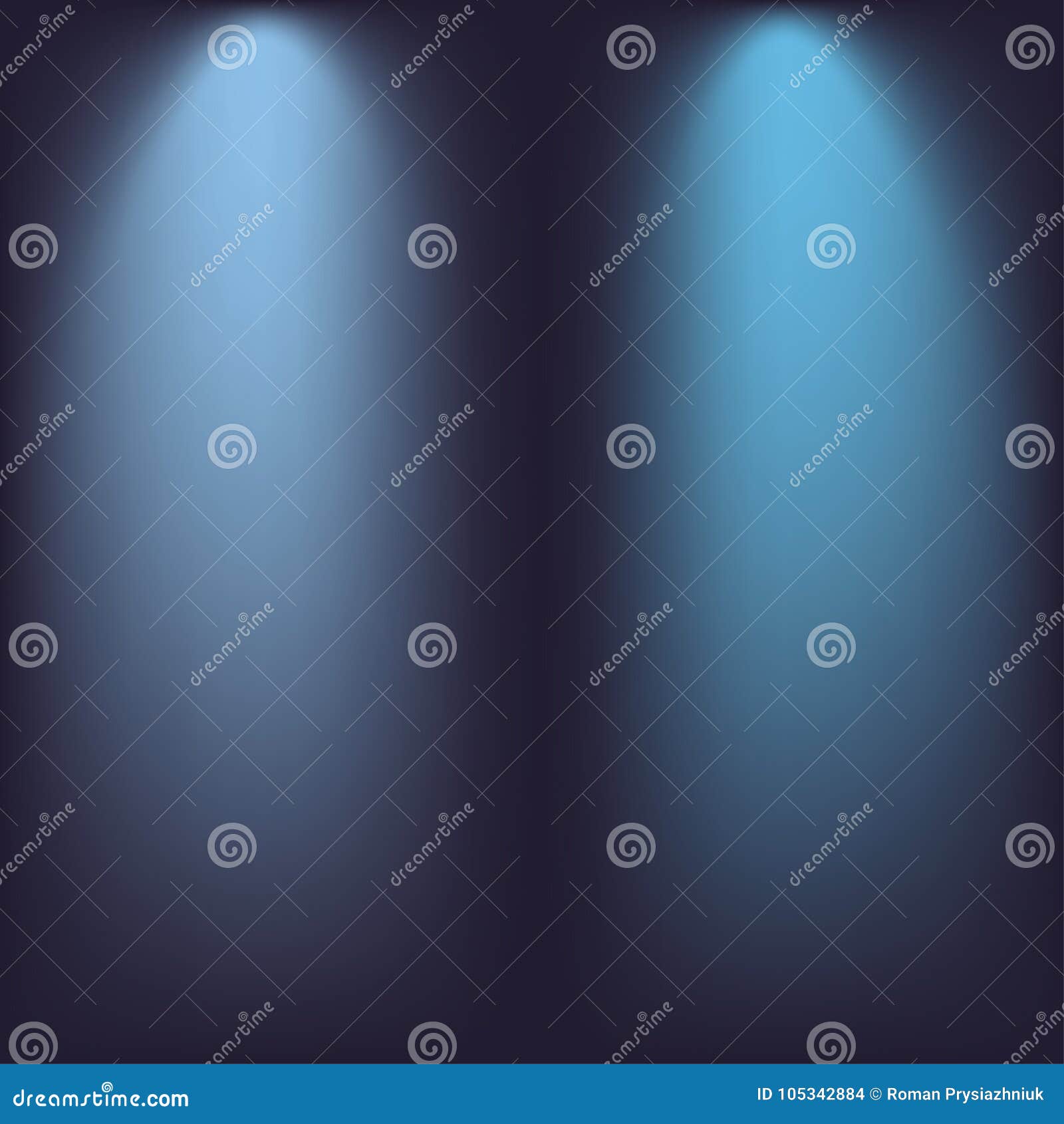 Spotlight Effect. Blue Background With Rays Of Light. Vector. Stock ...