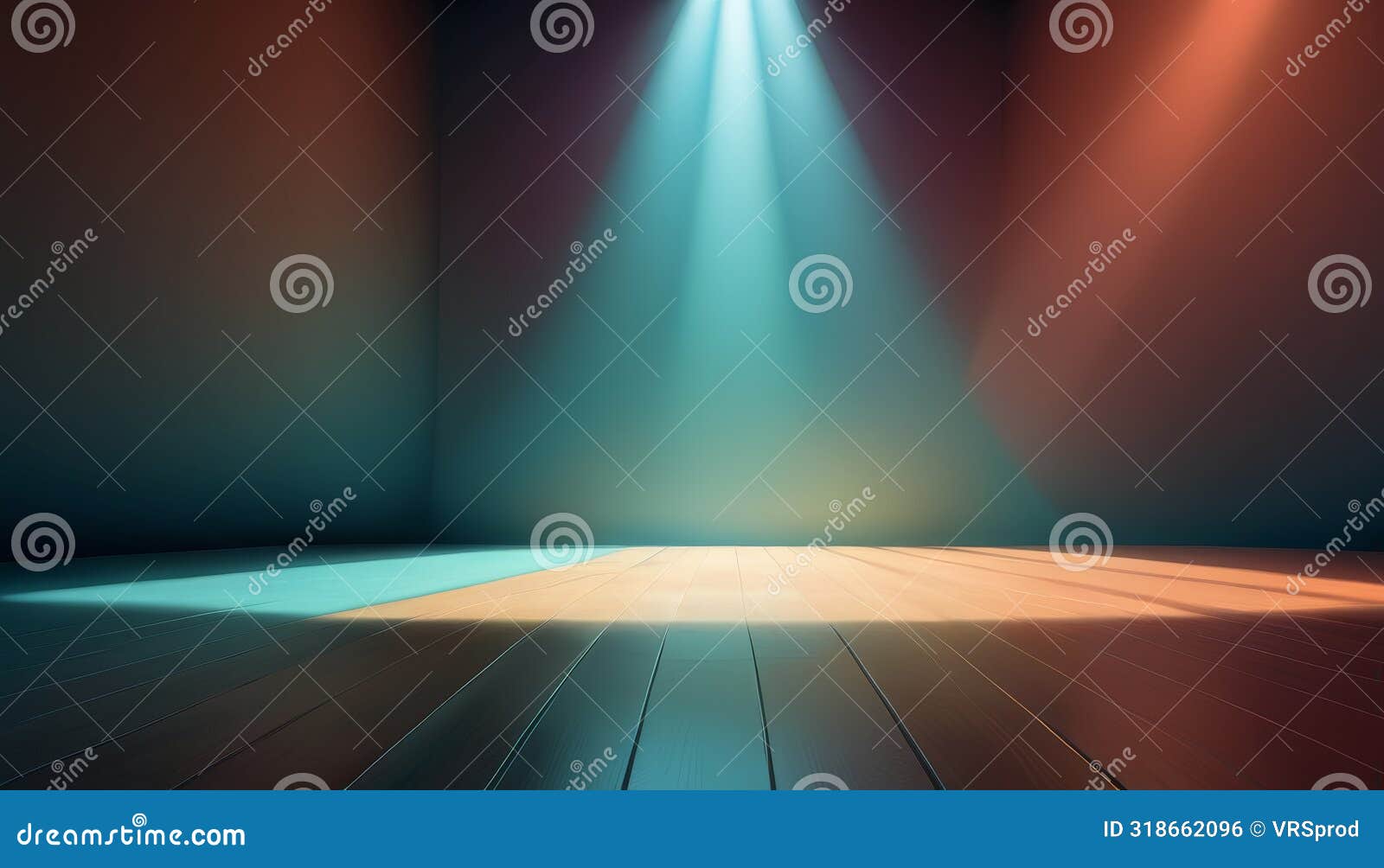 Spotlight on Empty Stage Floor Stock Photo - Image of preparation ...