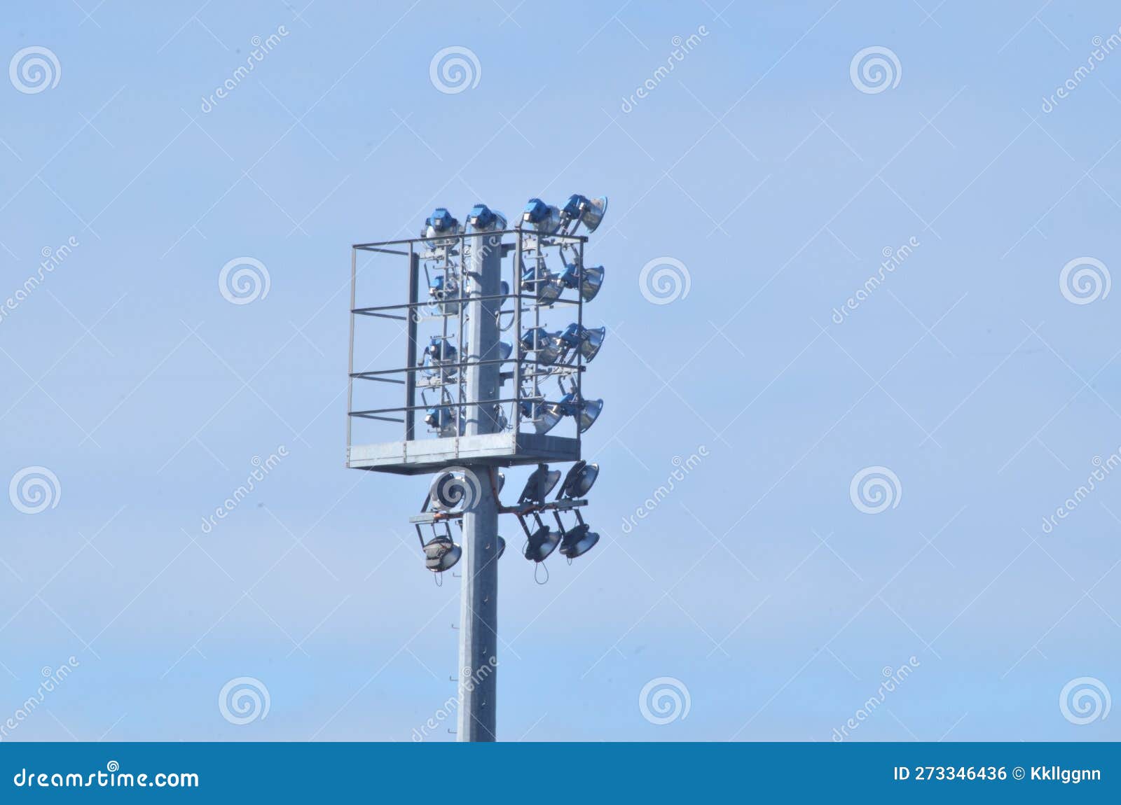 Spotlight for Football Pitch Stock Photo - Image of post, spotlight ...
