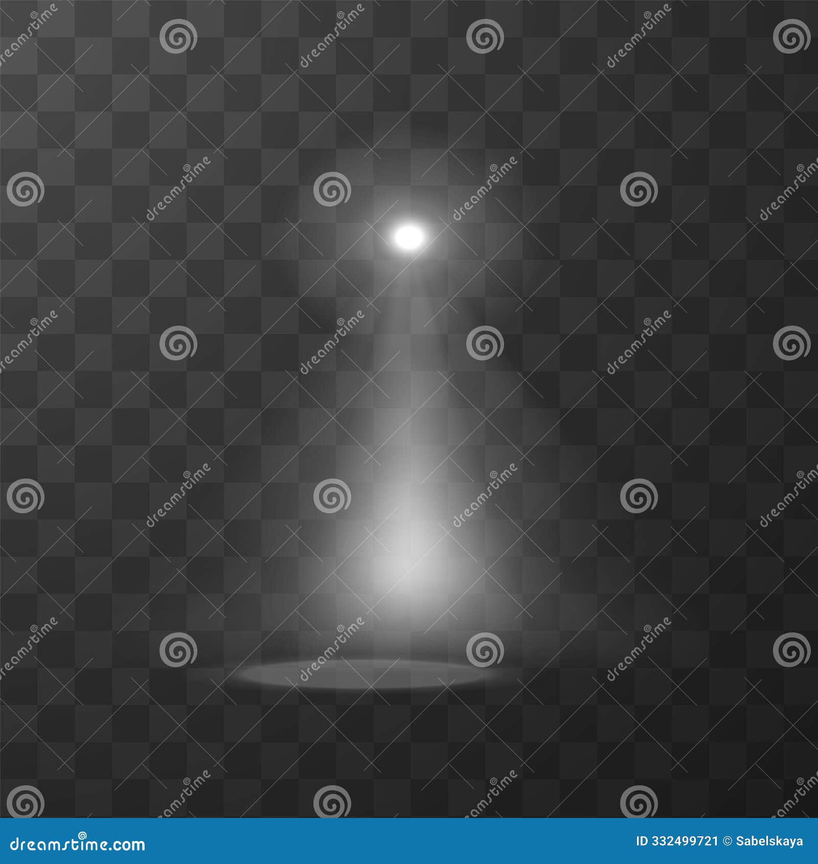 Spotlight with Glowing Beam Vector Illustration Stock Illustration ...