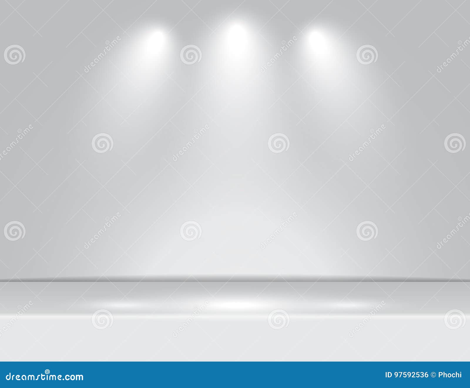 Spotlight Gray Light Rays Room Studio Background Vector Stock Vector ...