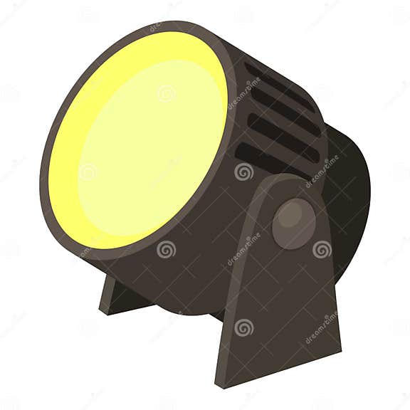 Spotlight Icon, Cartoon Style Stock Vector - Illustration of digital ...