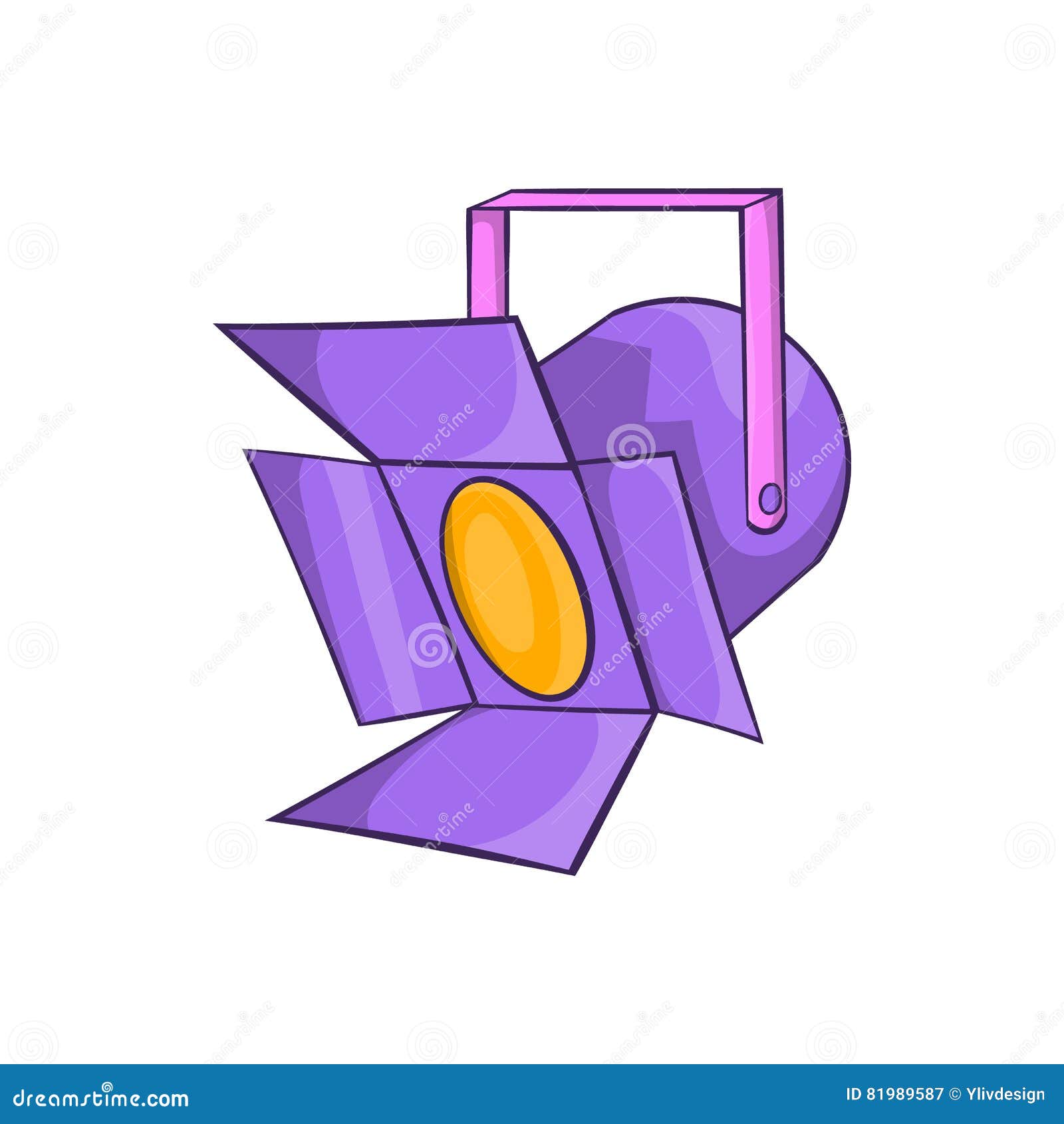 Spotlight Icon, Cartoon Style Stock Vector - Illustration of creative ...