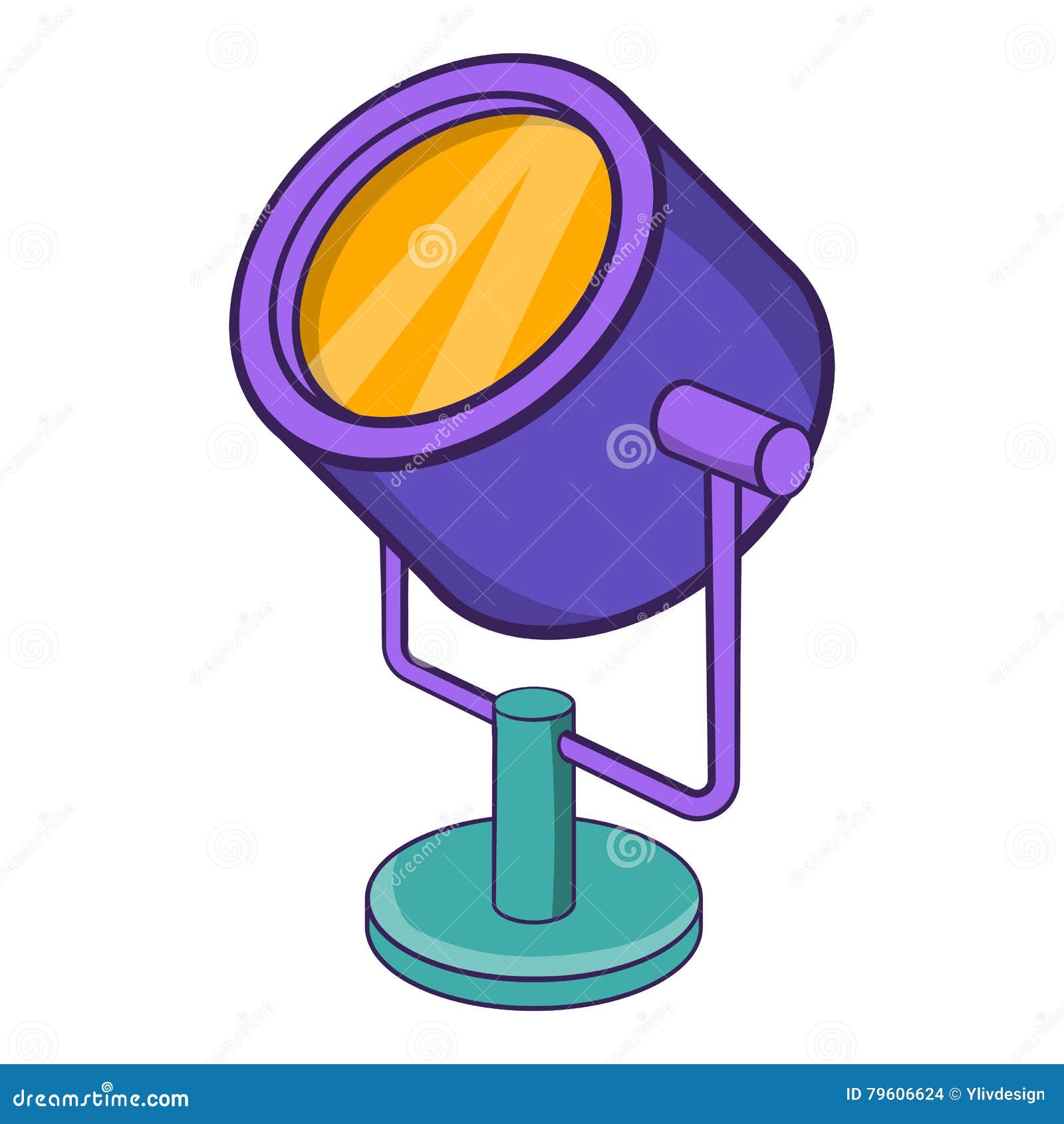 Spotlight Icon, Cartoon Style Stock Vector - Illustration of electric ...