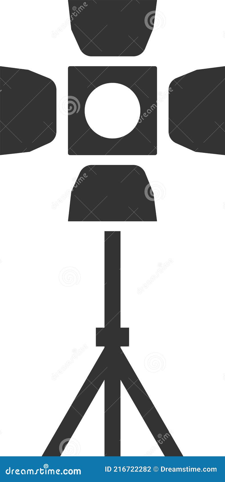 The Spotlight Icon for Lighting the Photo Shoot. Stock Vector ...