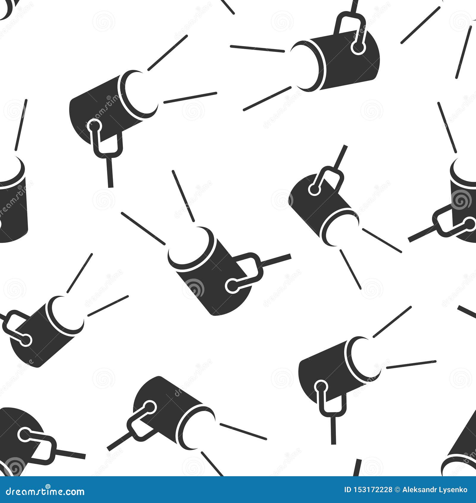 Spotlight Icon Seamless Pattern Background. Lamp Vector Illustration on ...