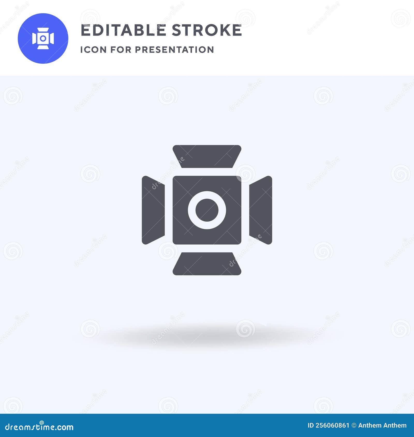 Spotlight Icon Vector, Filled Flat Sign, Solid Pictogram Isolated on ...